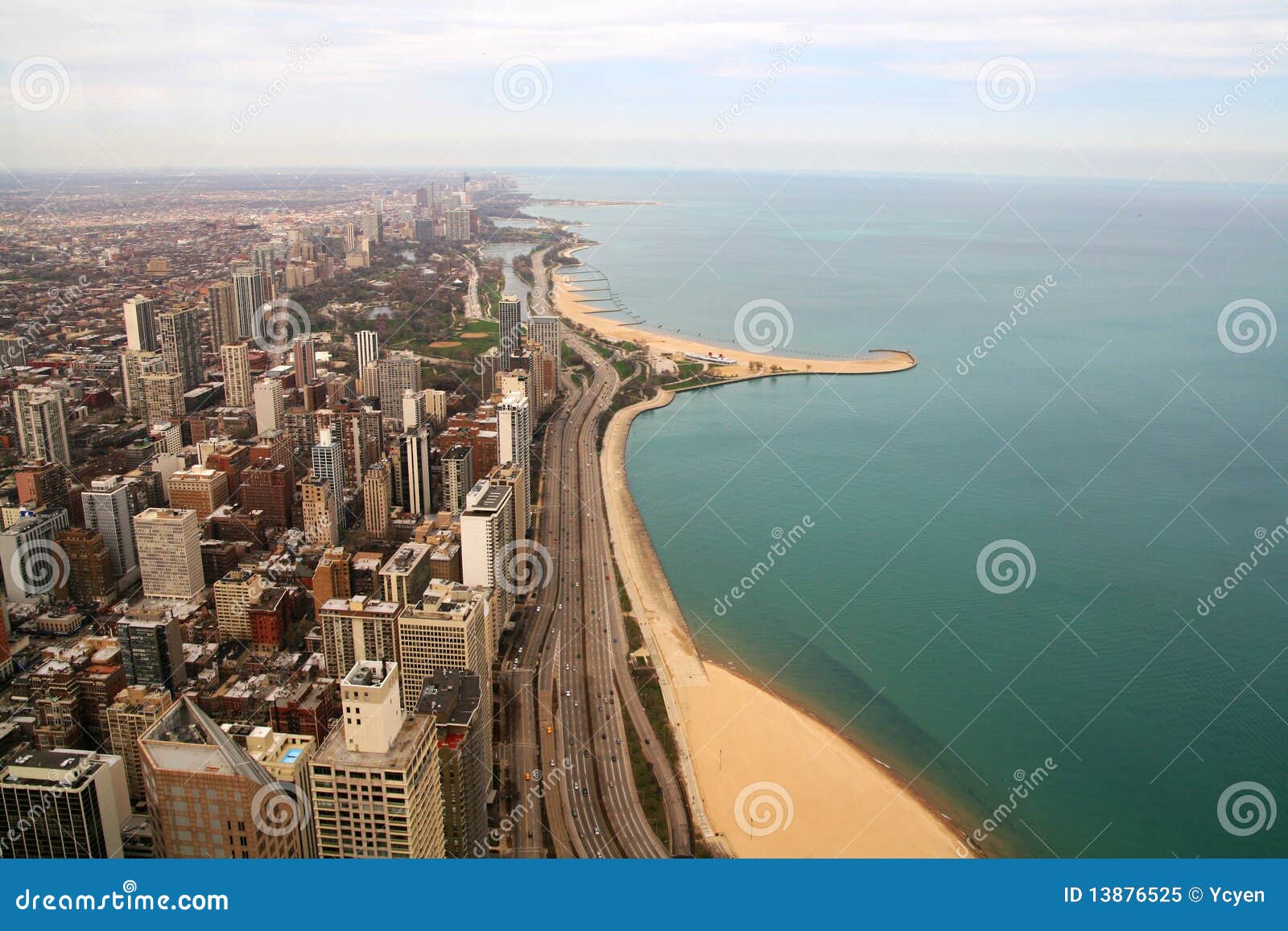 Puntello Del Lago Di Chicago Immagine Stock - Immagine di quercia, alto ...