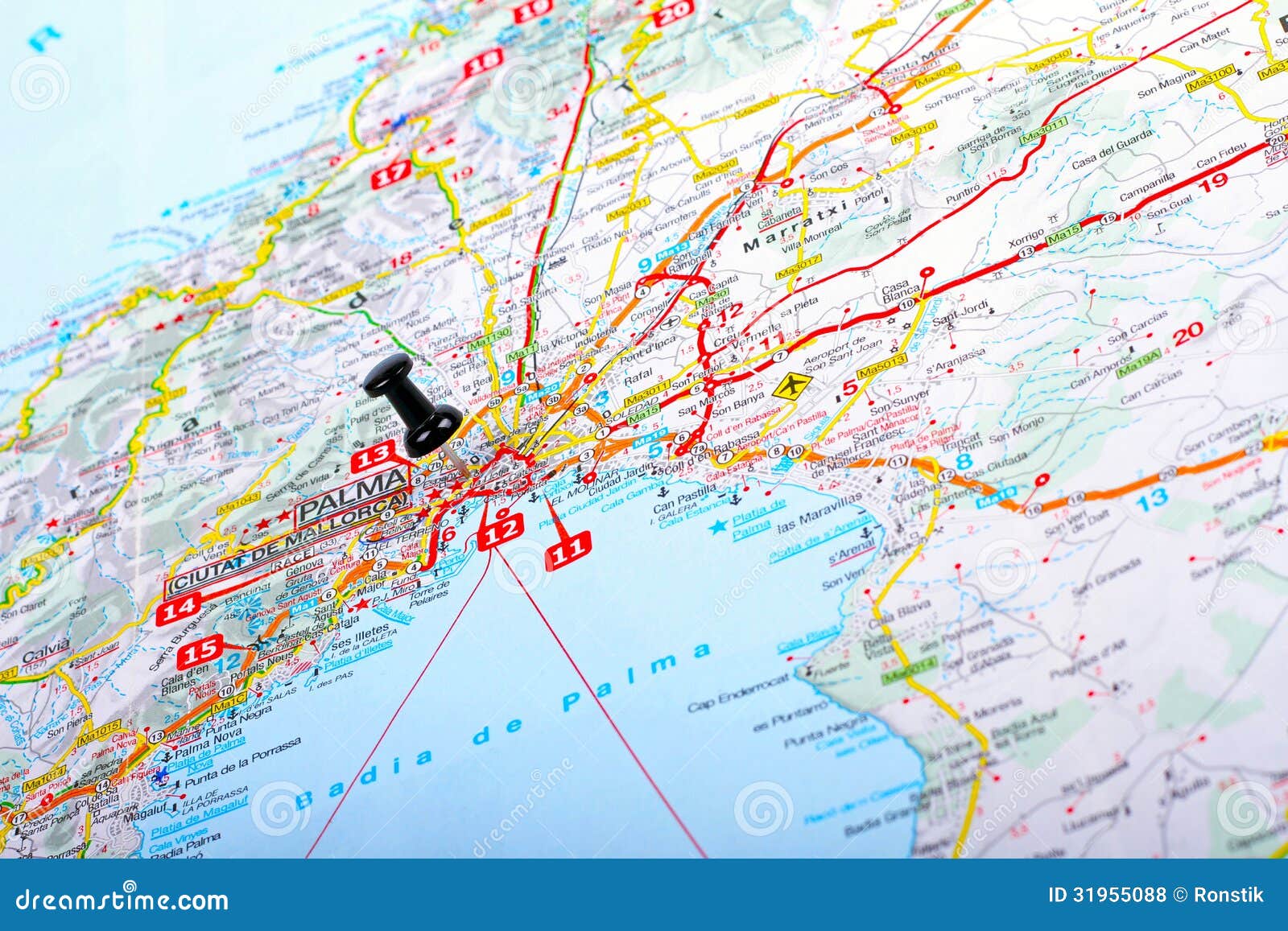 Punto De Destino En Un Mapa Foto de archivo - Imagen de situe, apuntar ...