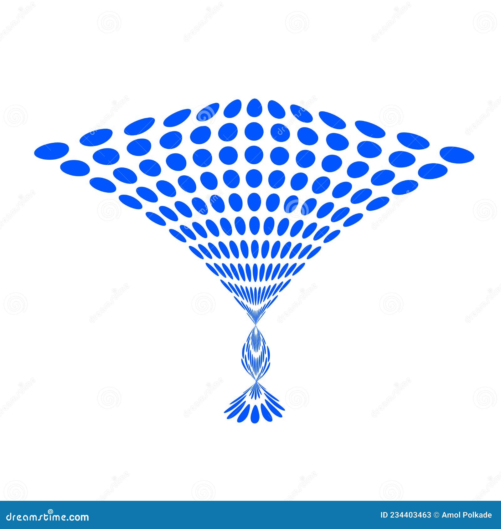 Puntos Azules Forma De Taza Abstracta Vector Ilustración del Vector ...