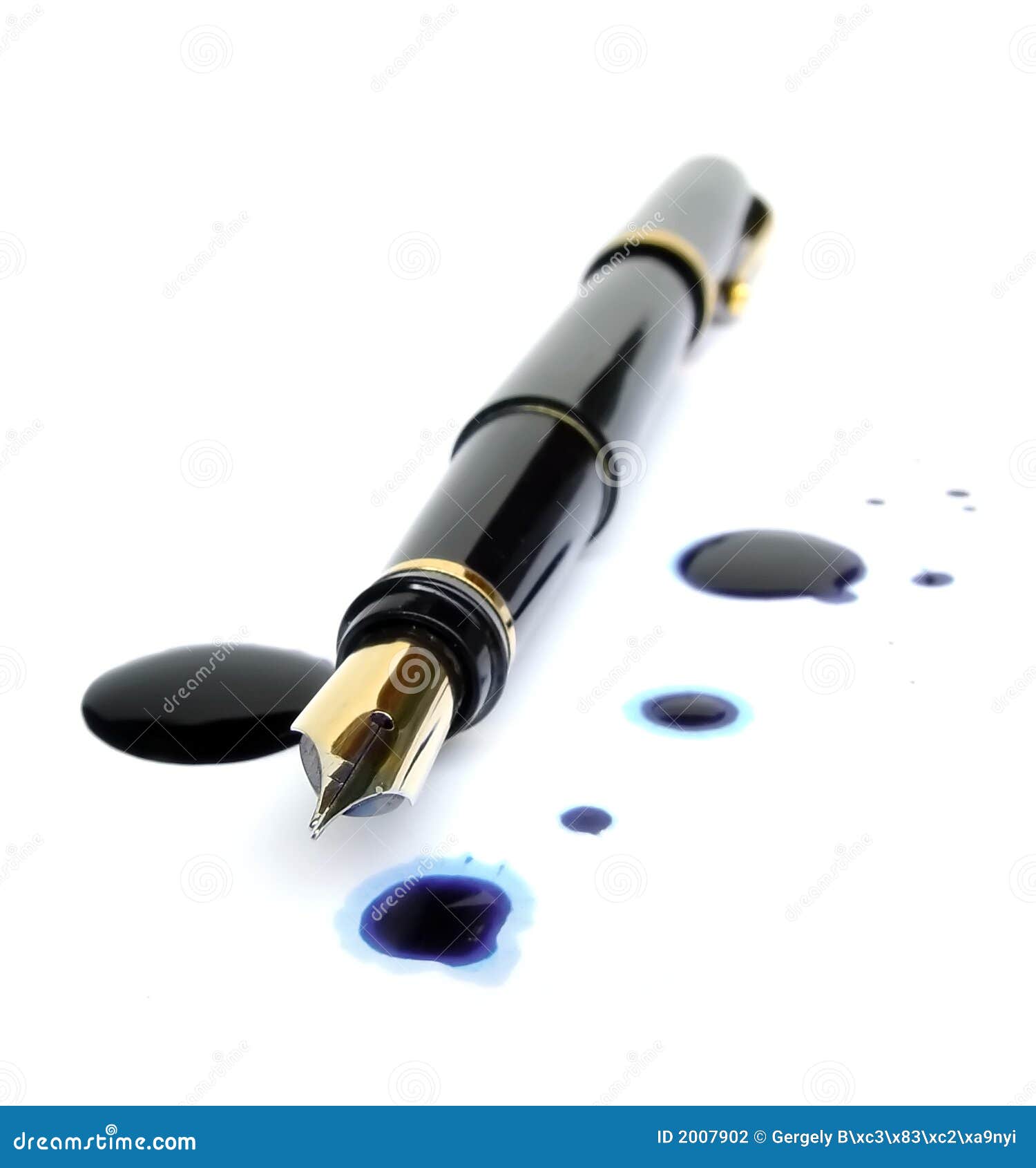 Puntos De La Pluma Y De La Tinta Foto de archivo - Imagen de gotas ...