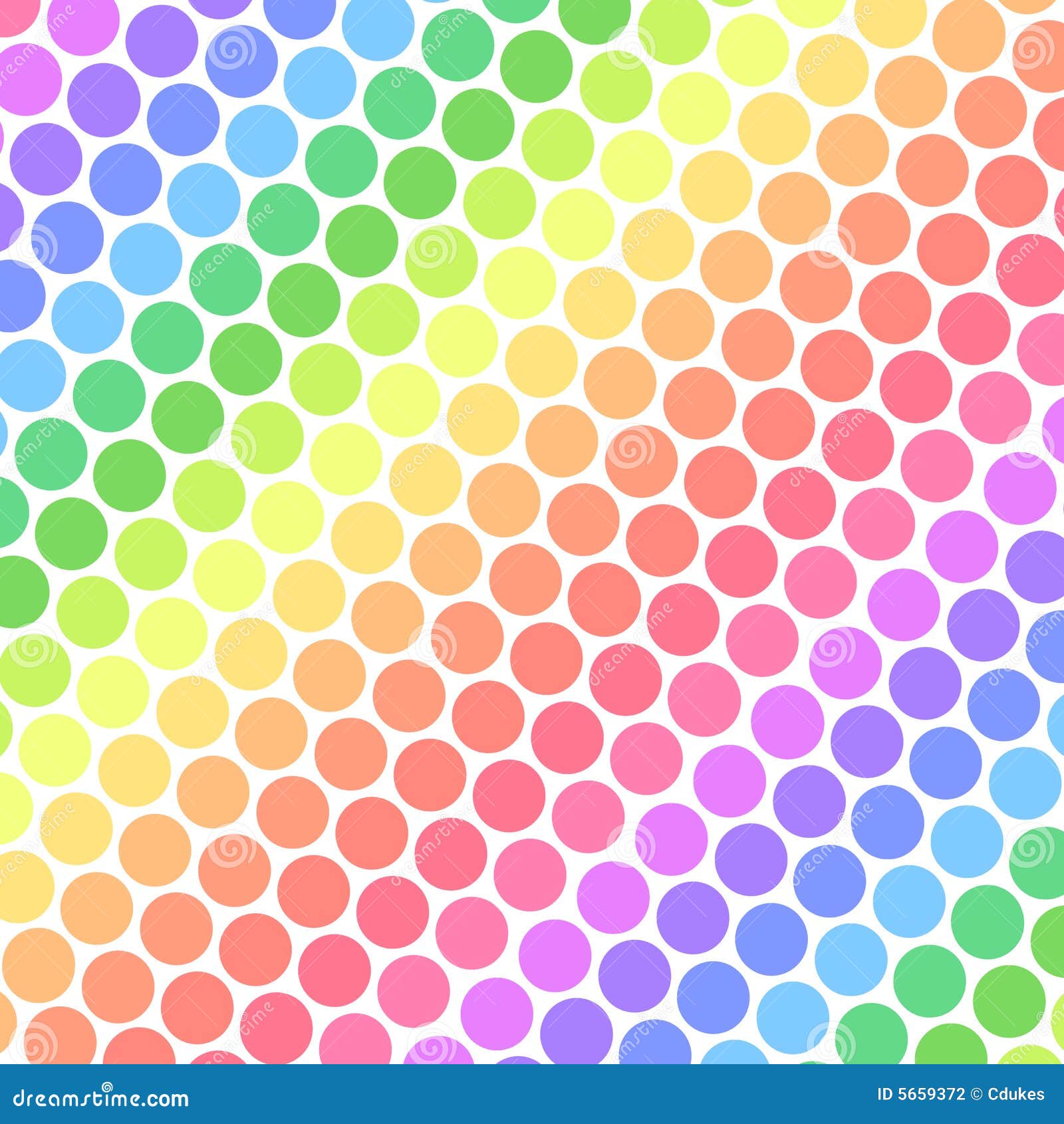 Puntos De Polca En Colores Pastel Del Arco Iris Stock de ilustración ...