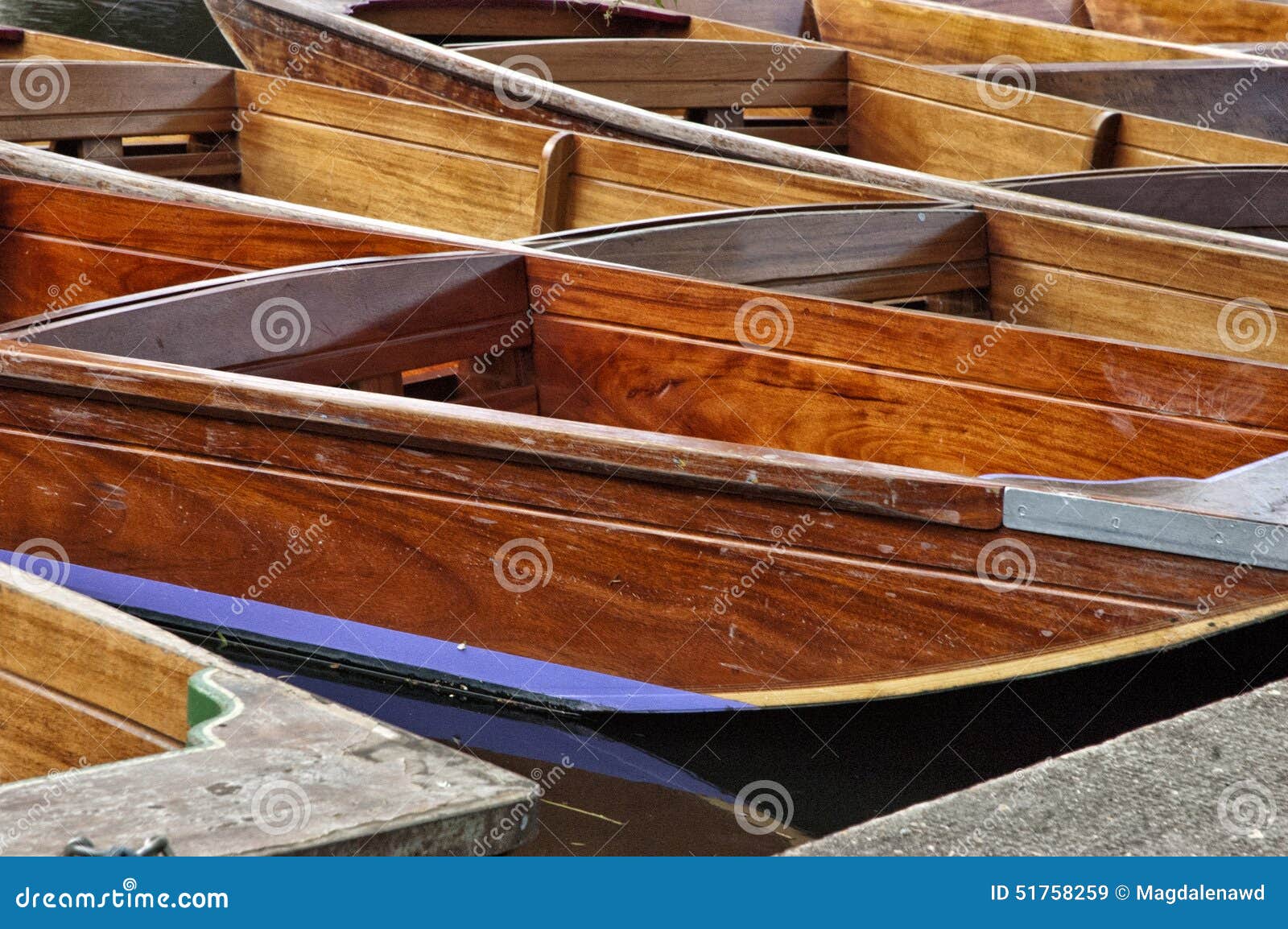 Punts stock image. Image of wooden, punt, vertical, river - 51758259
