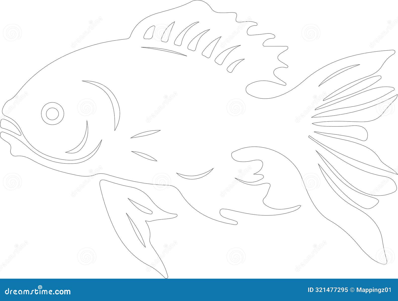 Pupfish Outline Silhouette Generative Ai Vector Illustration ...