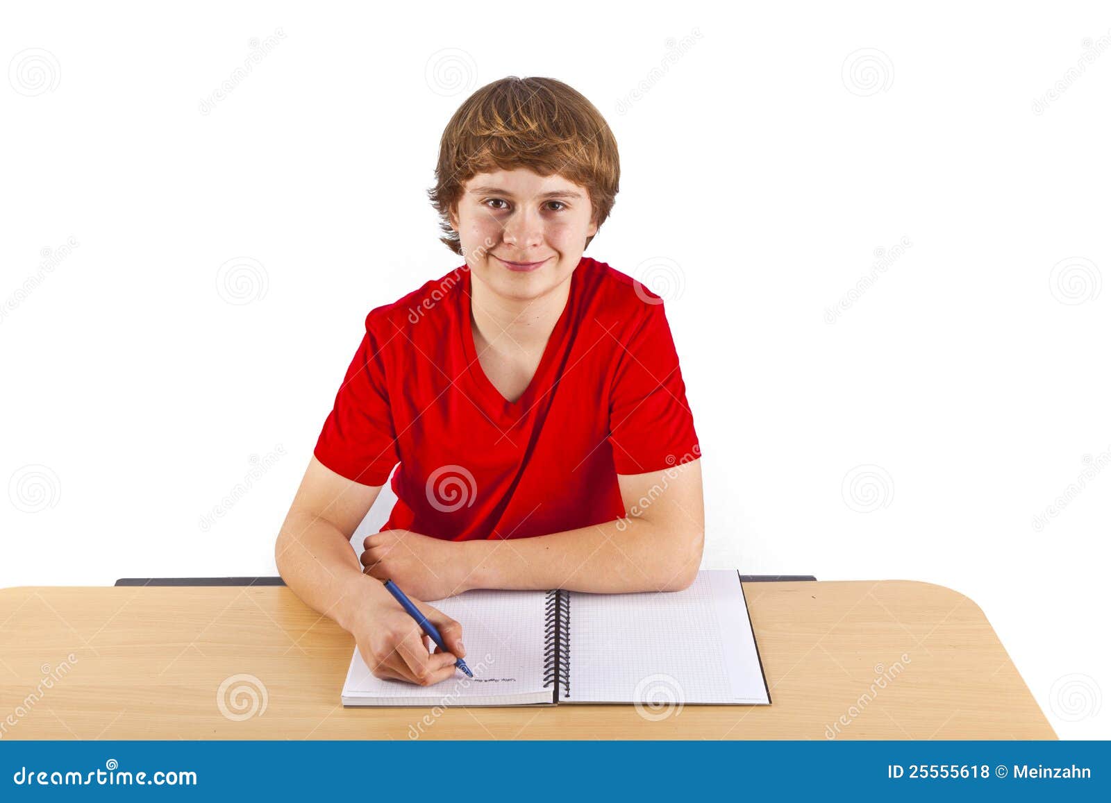 Pupil Doing Homework for School Stock Photo - Image of class, face ...