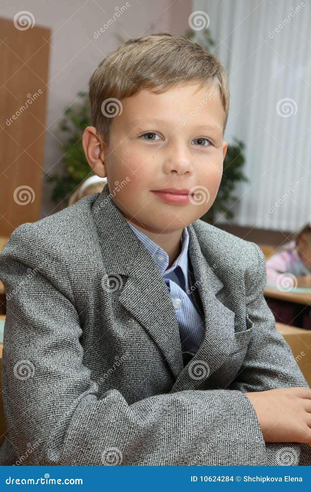 Pupil Of An Elementary School At A Lesson Stock Photo - Image of child ...