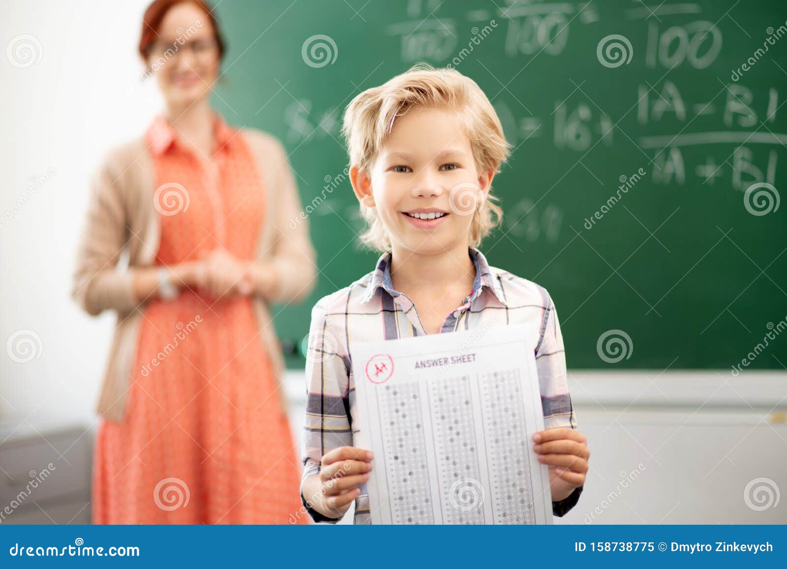 Pupil Feeling Happy after Getting Excellent Mark Stock Image - Image of ...
