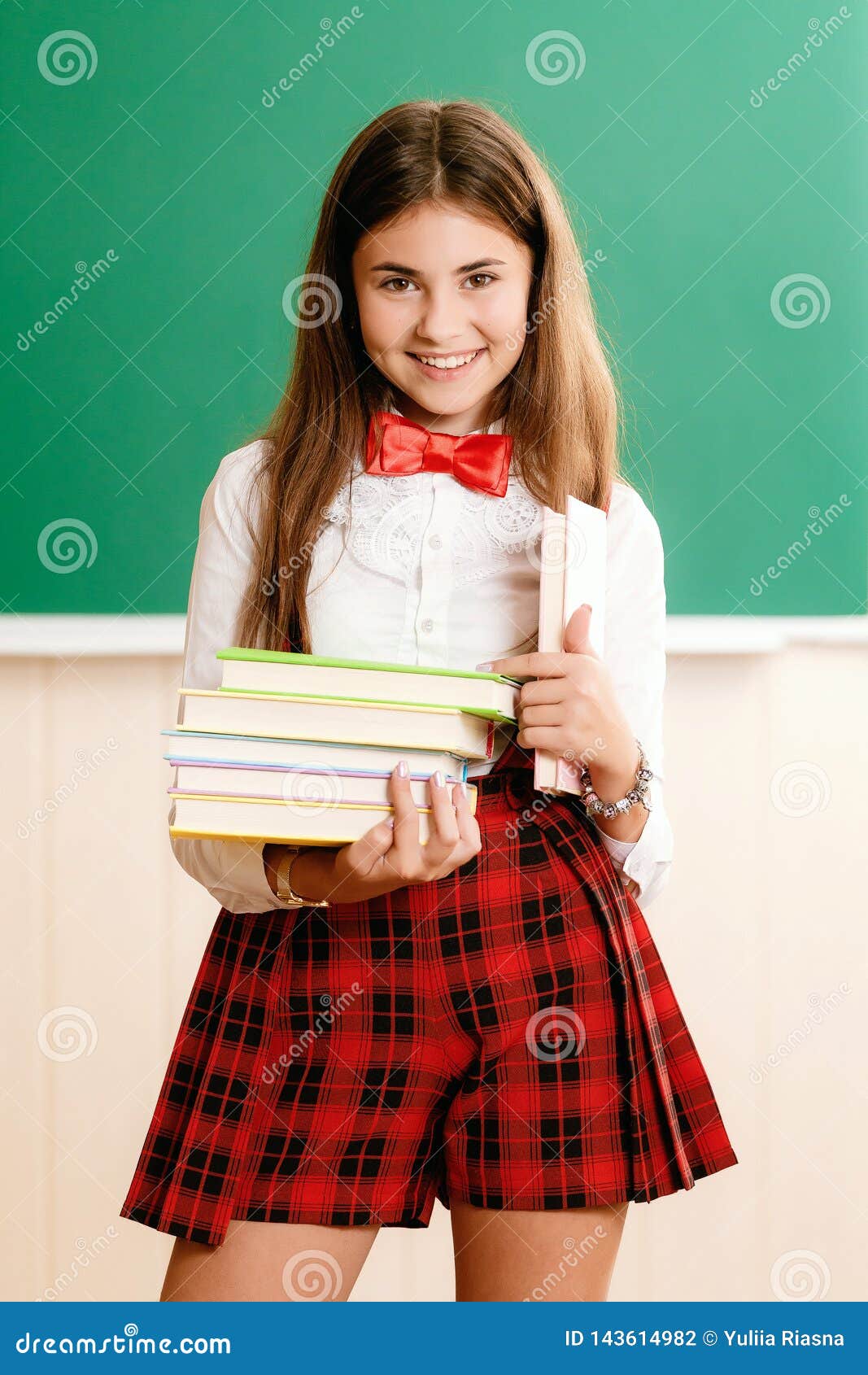 Pupil in School Uniform Standing in a School Class Opposite the ...