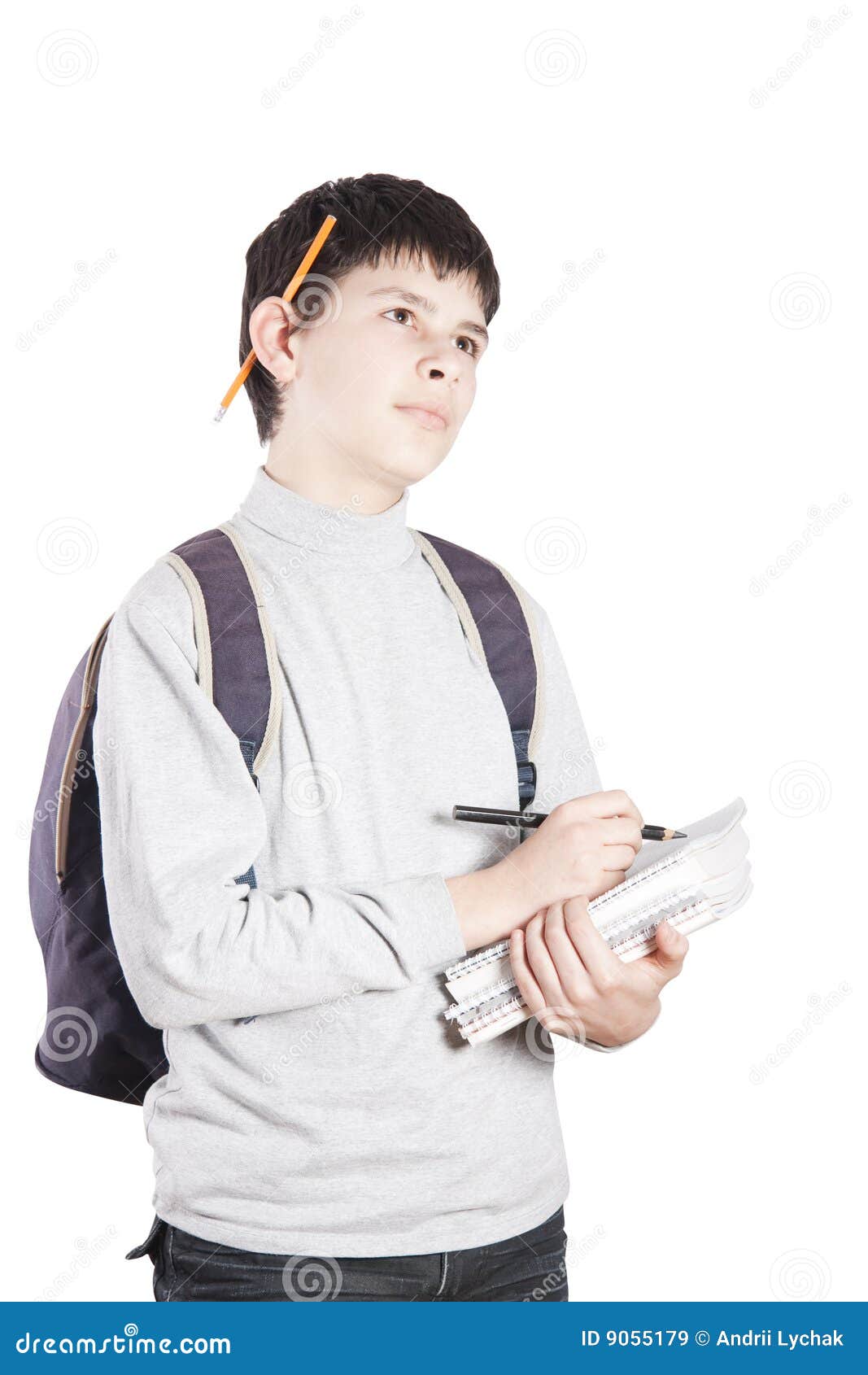 Pupil thinking stock image. Image of classroom, face, elementary - 9055179