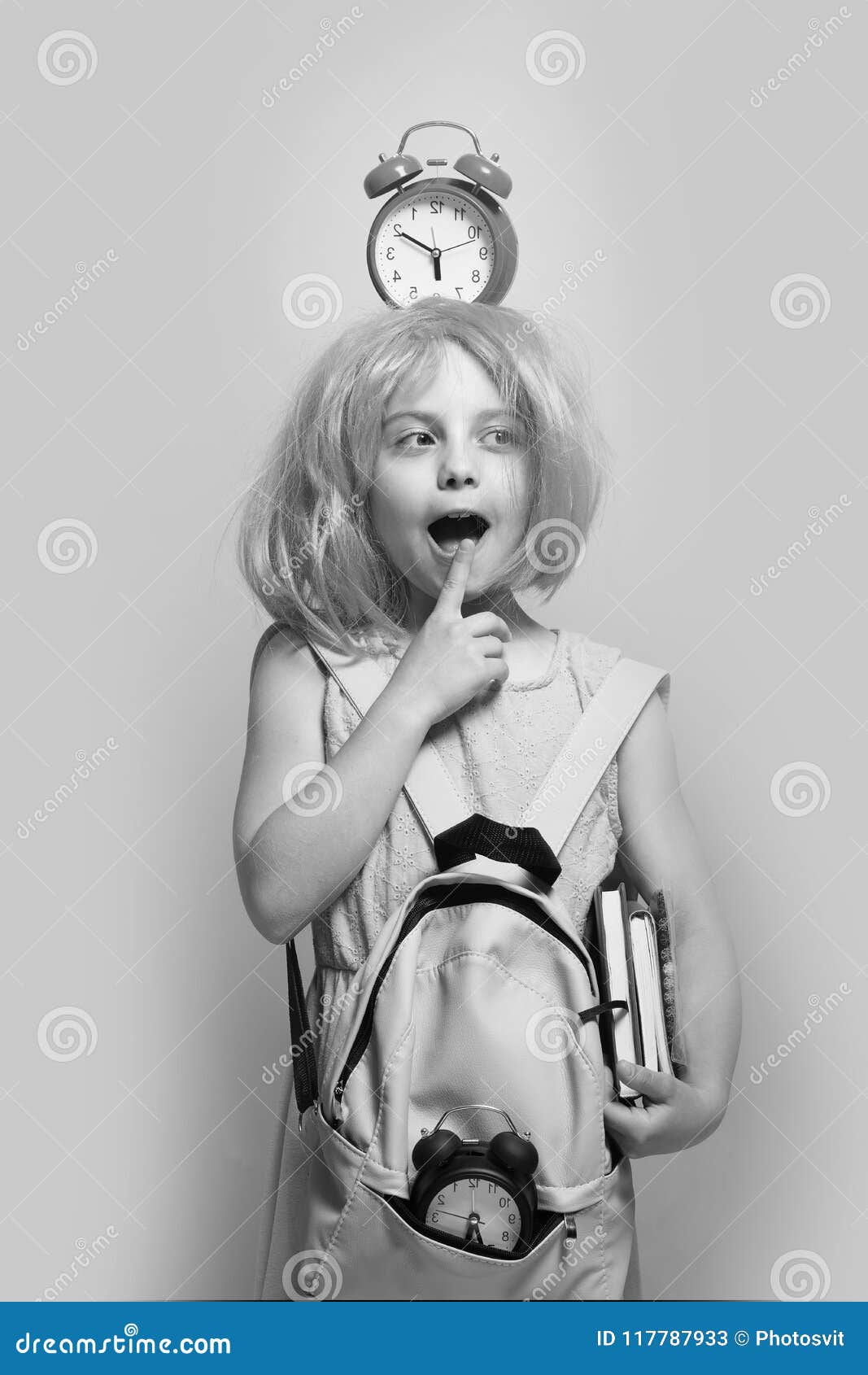 Pupil with Thoughtful Face Expression. Back To School Concept Stock ...