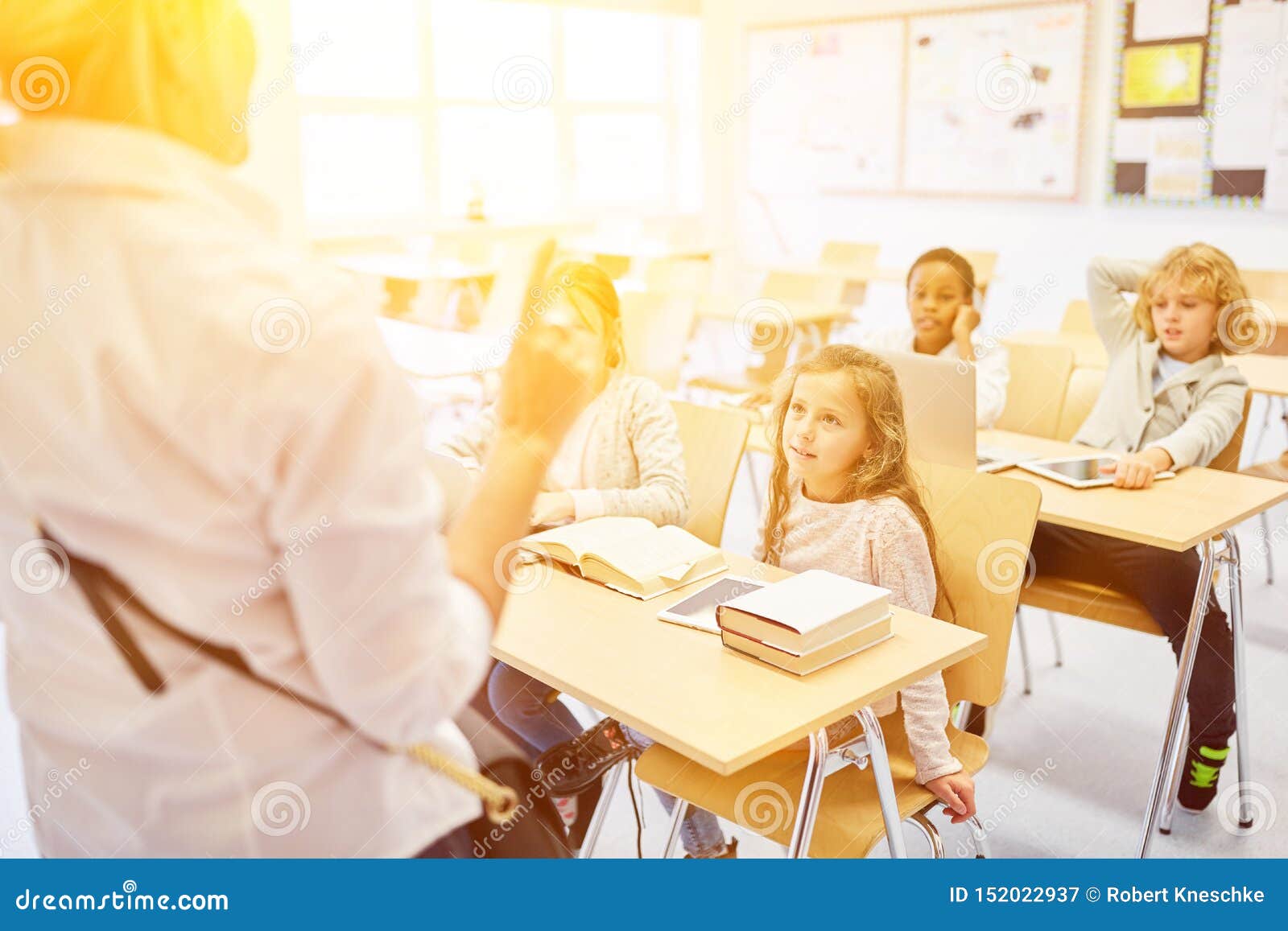 Pupil Using Tablet Computer in the Classroom Stock Image - Image of ...