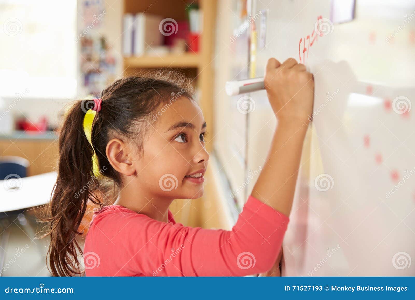 Pupil Writing An Example On A School Royalty-Free Stock Photo ...