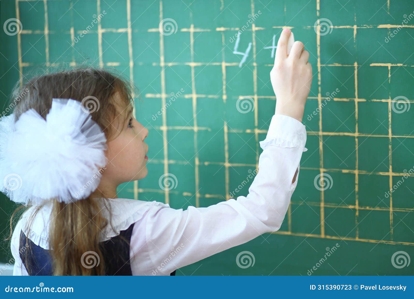 Pupil Writing An Example On A School Royalty-Free Stock Photo ...