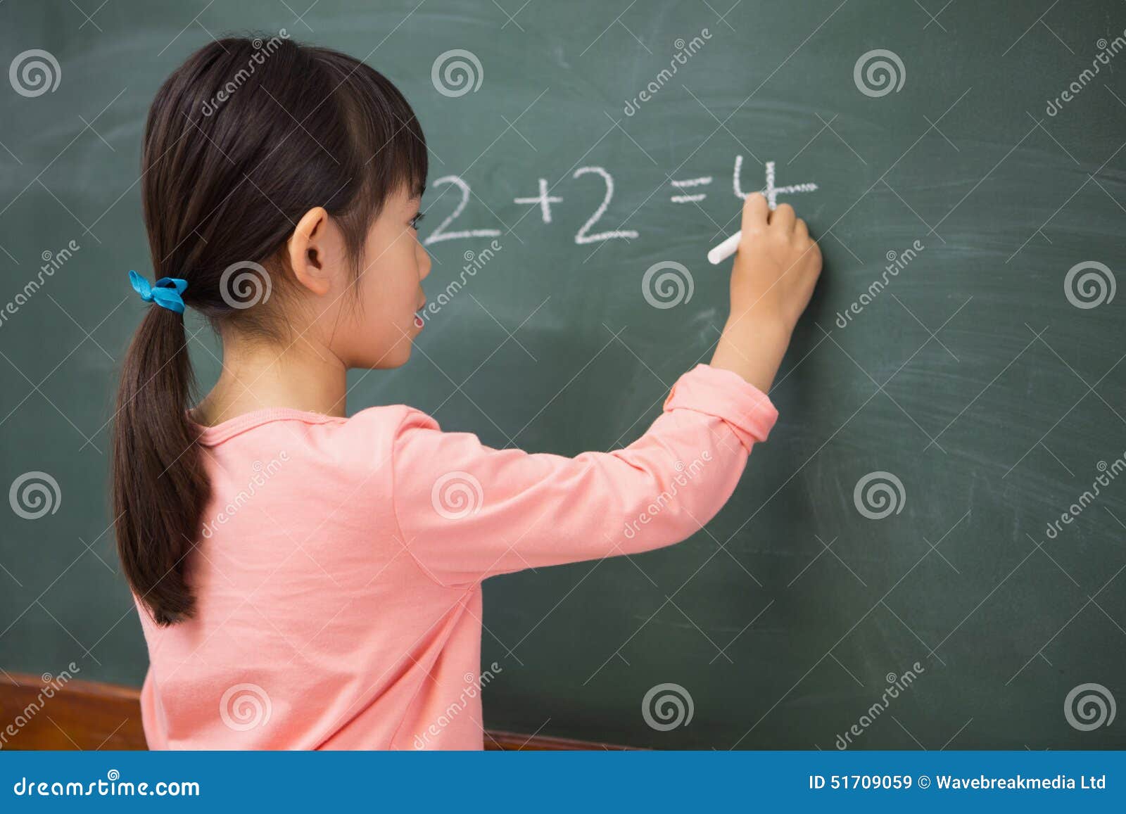 Pupil Writing Numbers on a Blackboard Stock Image - Image of elementary ...