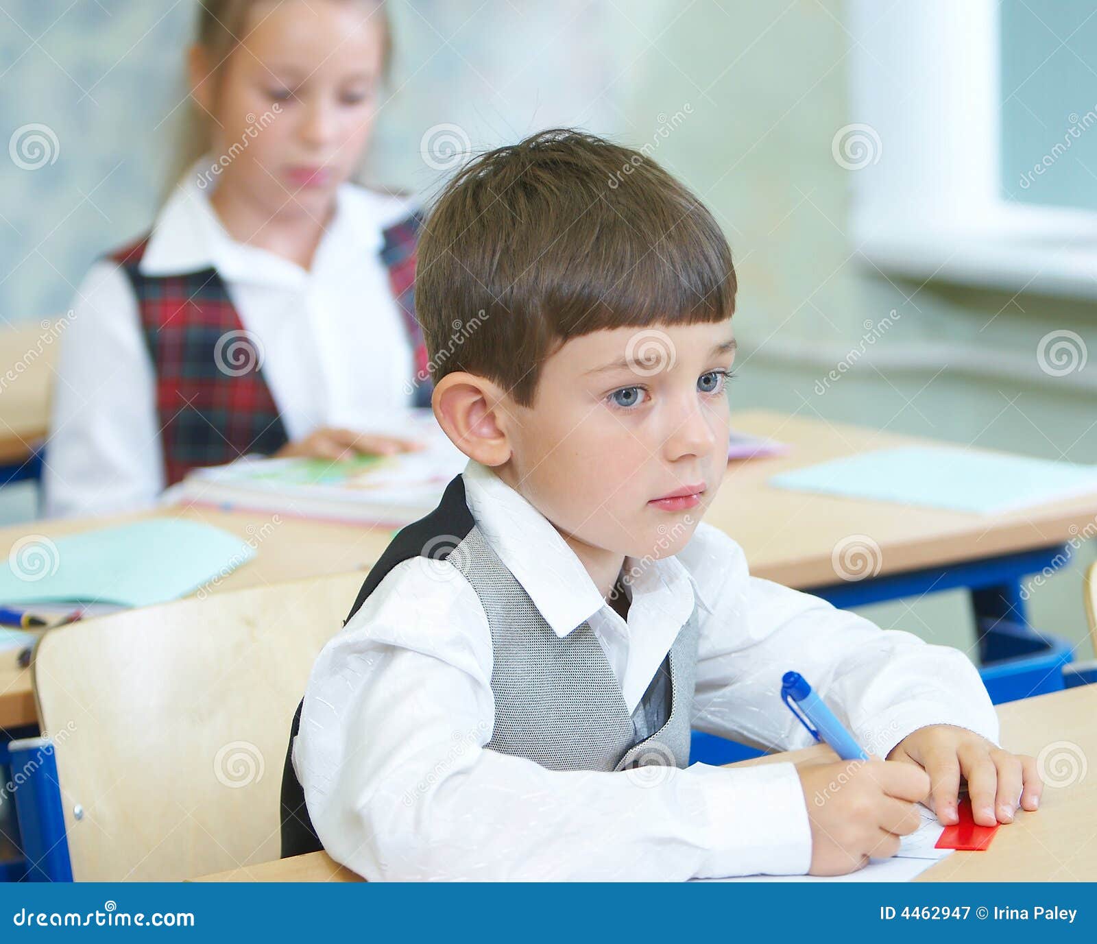 Pupils in a class stock image. Image of pensil, lesson - 4462947