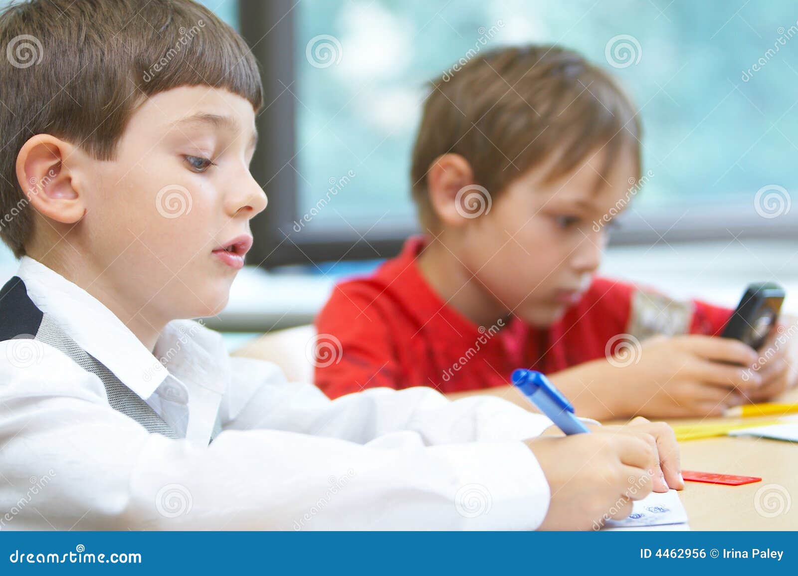 Pupils in a class stock photo. Image of form, cabinet - 4462956