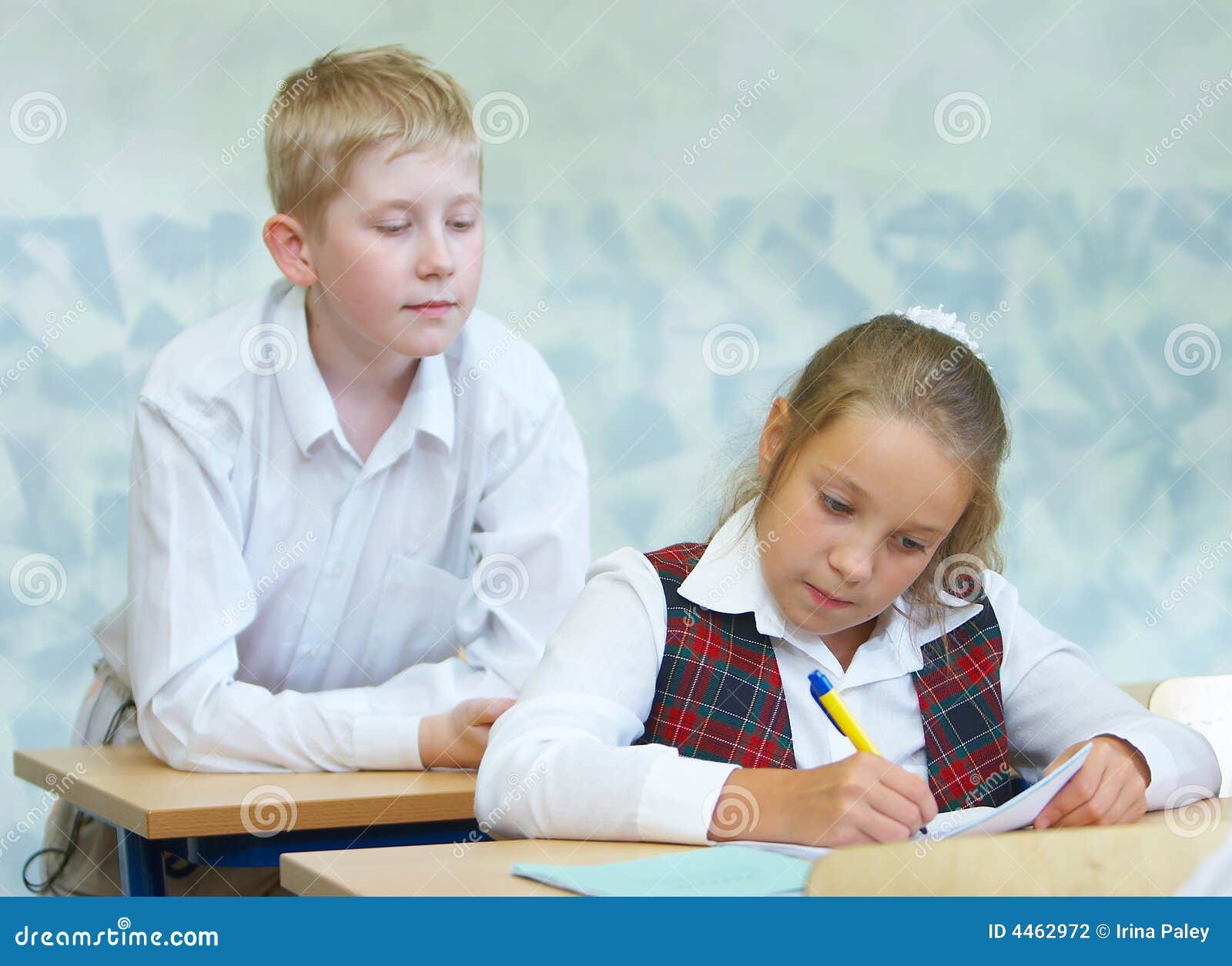 Pupils in a class. stock photo. Image of pupil, average - 4462972