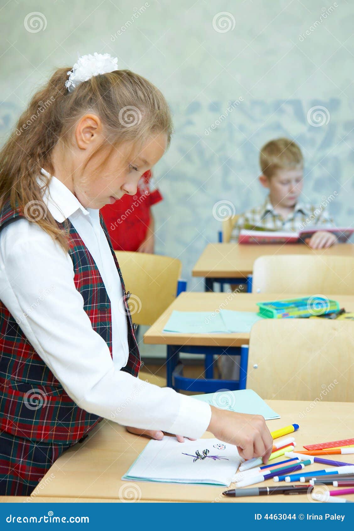 Pupils in a class. stock photo. Image of thinking, teaching - 4463044