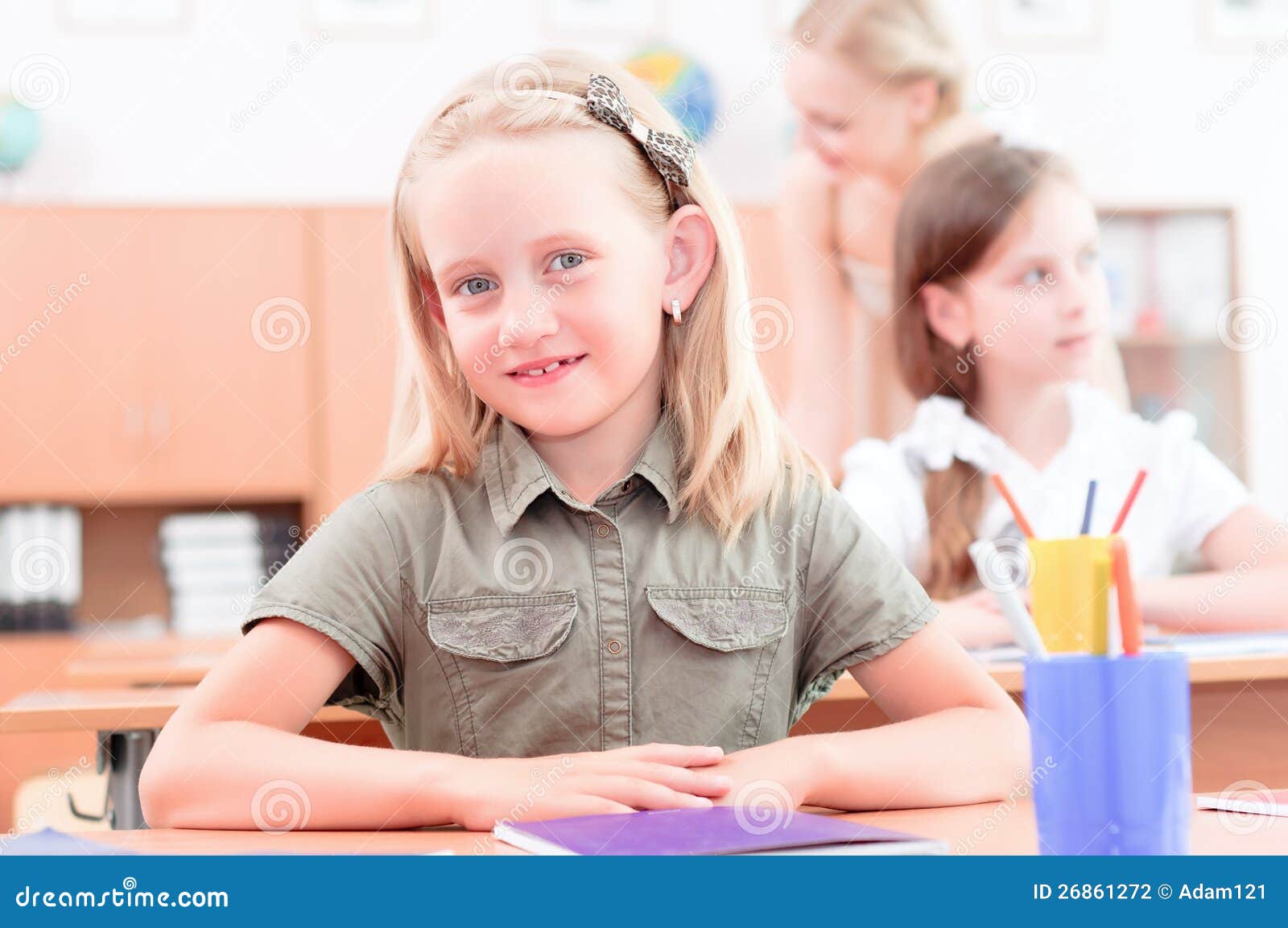 Pupils in classroom stock photo. Image of back, board - 26861272