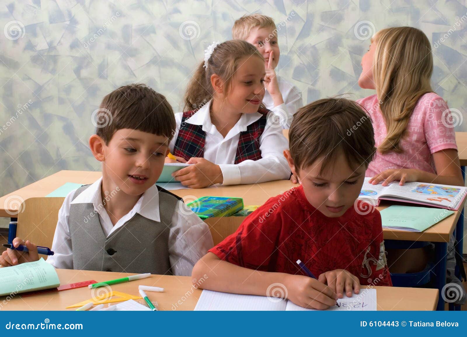Pupils at classroom stock image. Image of indoors, playing - 6104443