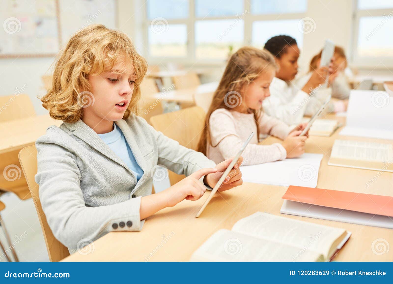 Students Learn Instruction in Computer Science Stock Image - Image of ...