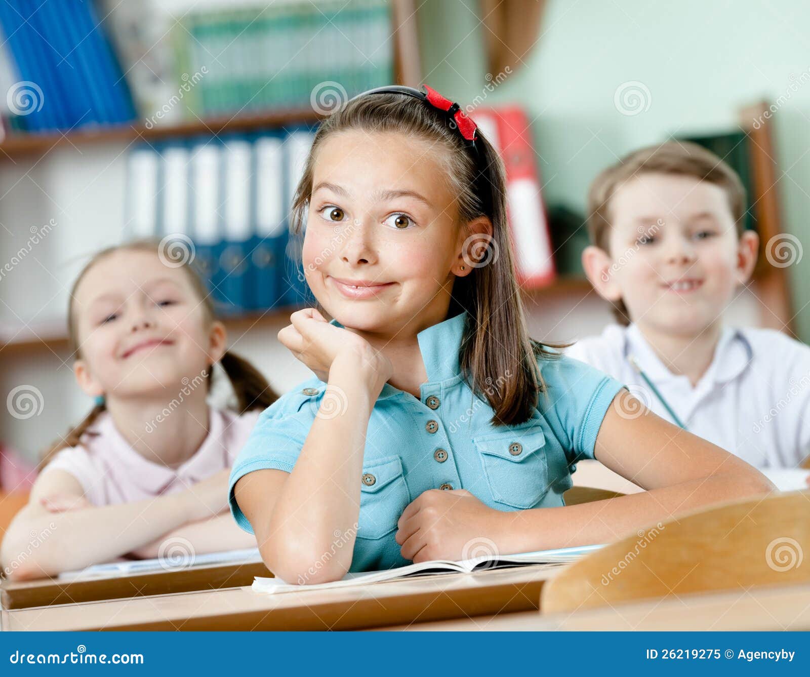 Pupils are Happy To Attend Classes Stock Image - Image of education ...
