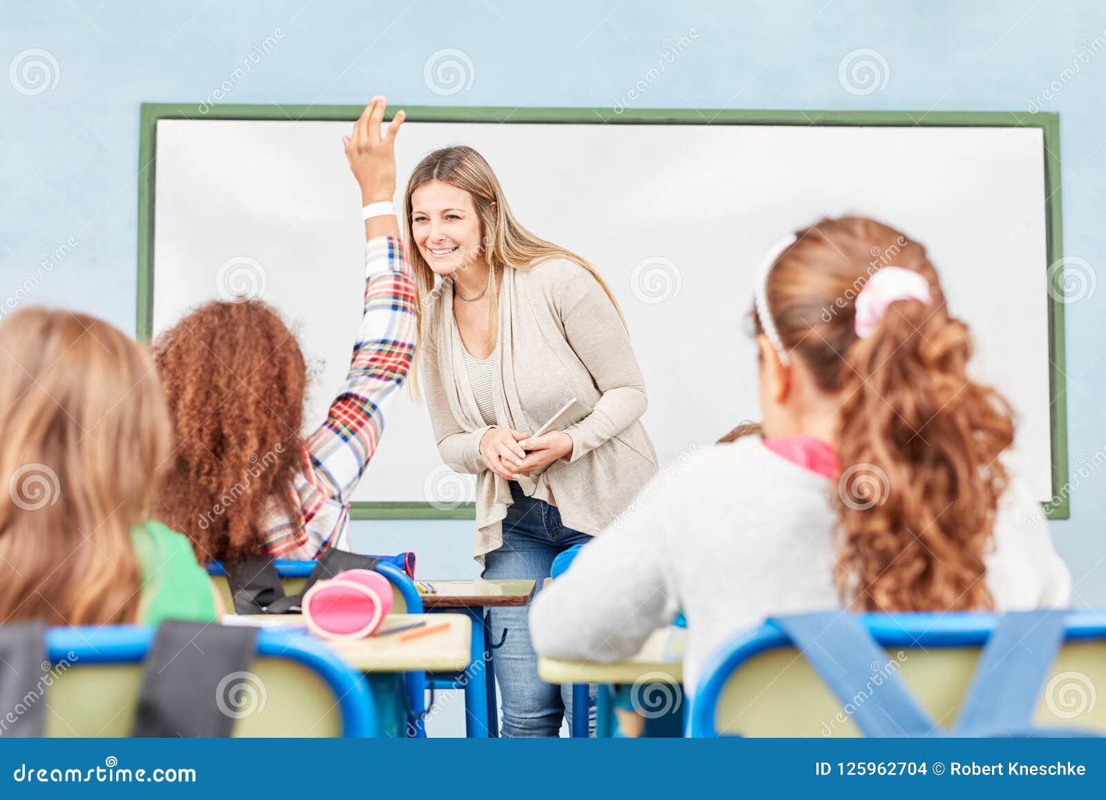 Students Participate in Class Stock Photo - Image of education ...
