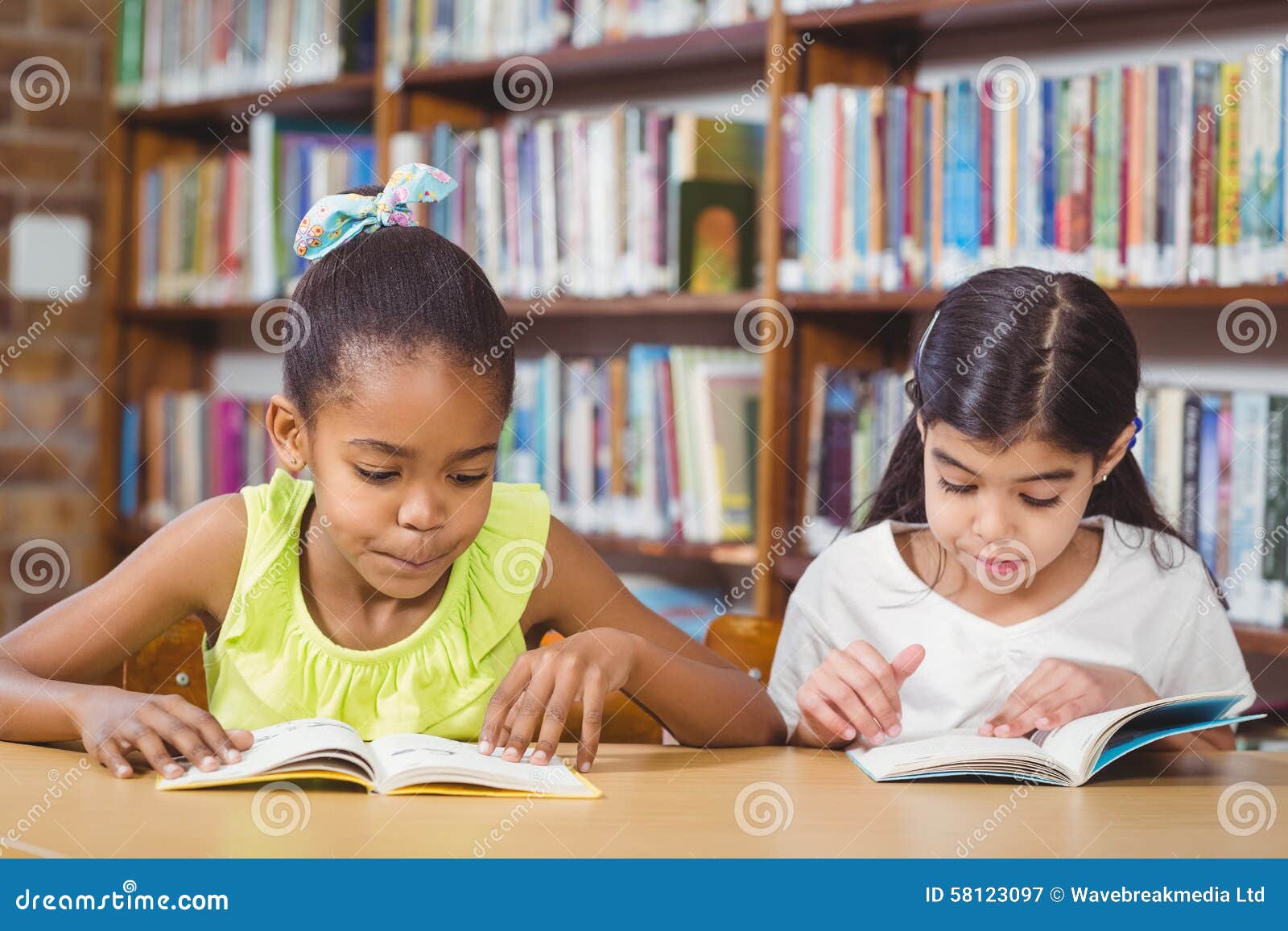 Pupils Reading Books in the Library Stock Image - Image of learn, class ...