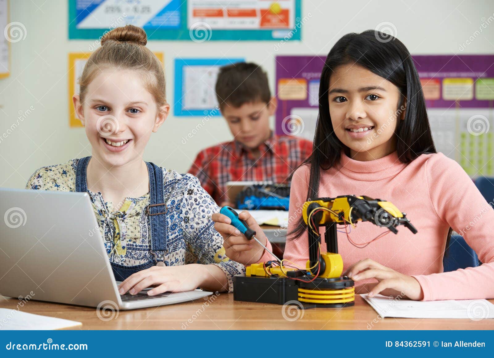 Pupils in Science Lesson Studying Robotics Stock Image - Image of ...