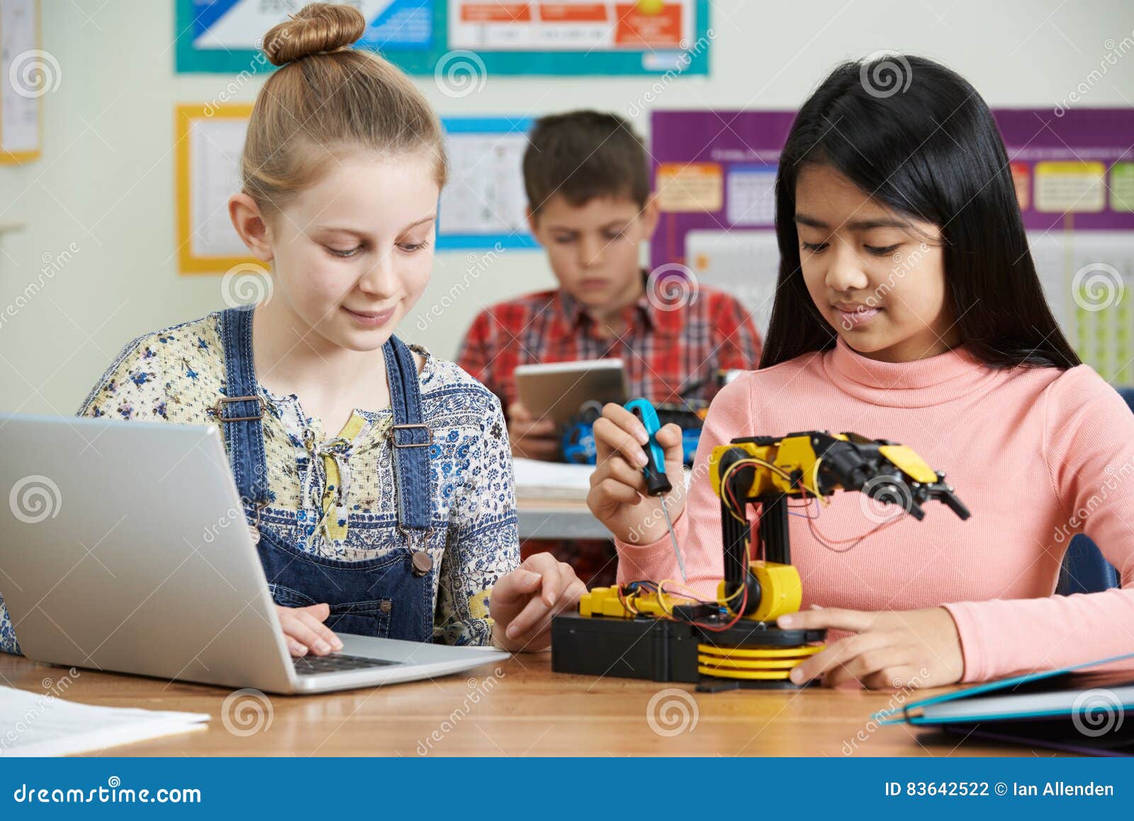 Pupils in Science Lesson Studying Robotics Stock Photo - Image of ...