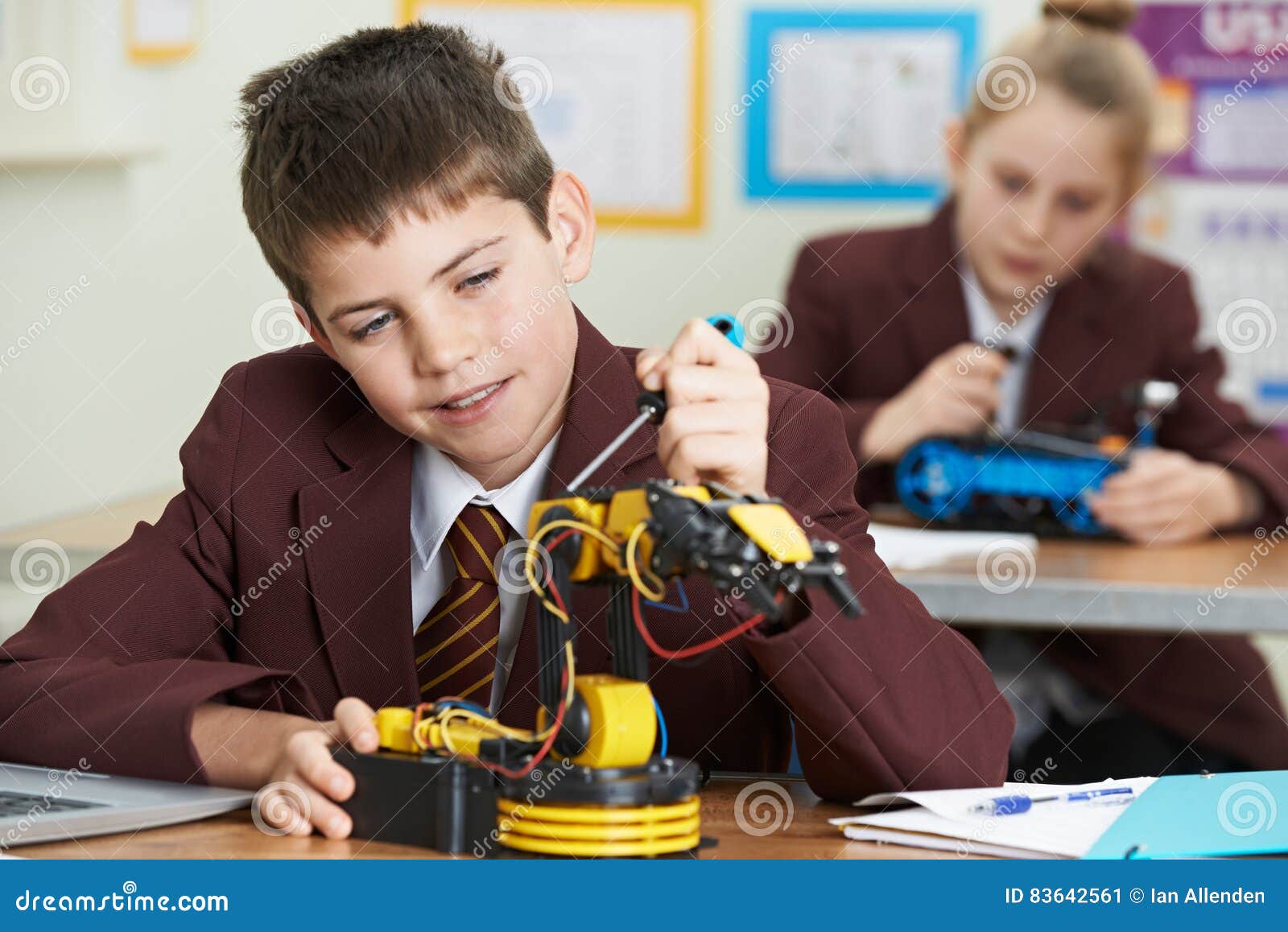Pupils in Science Lesson Studying Robotics Stock Image - Image of ...