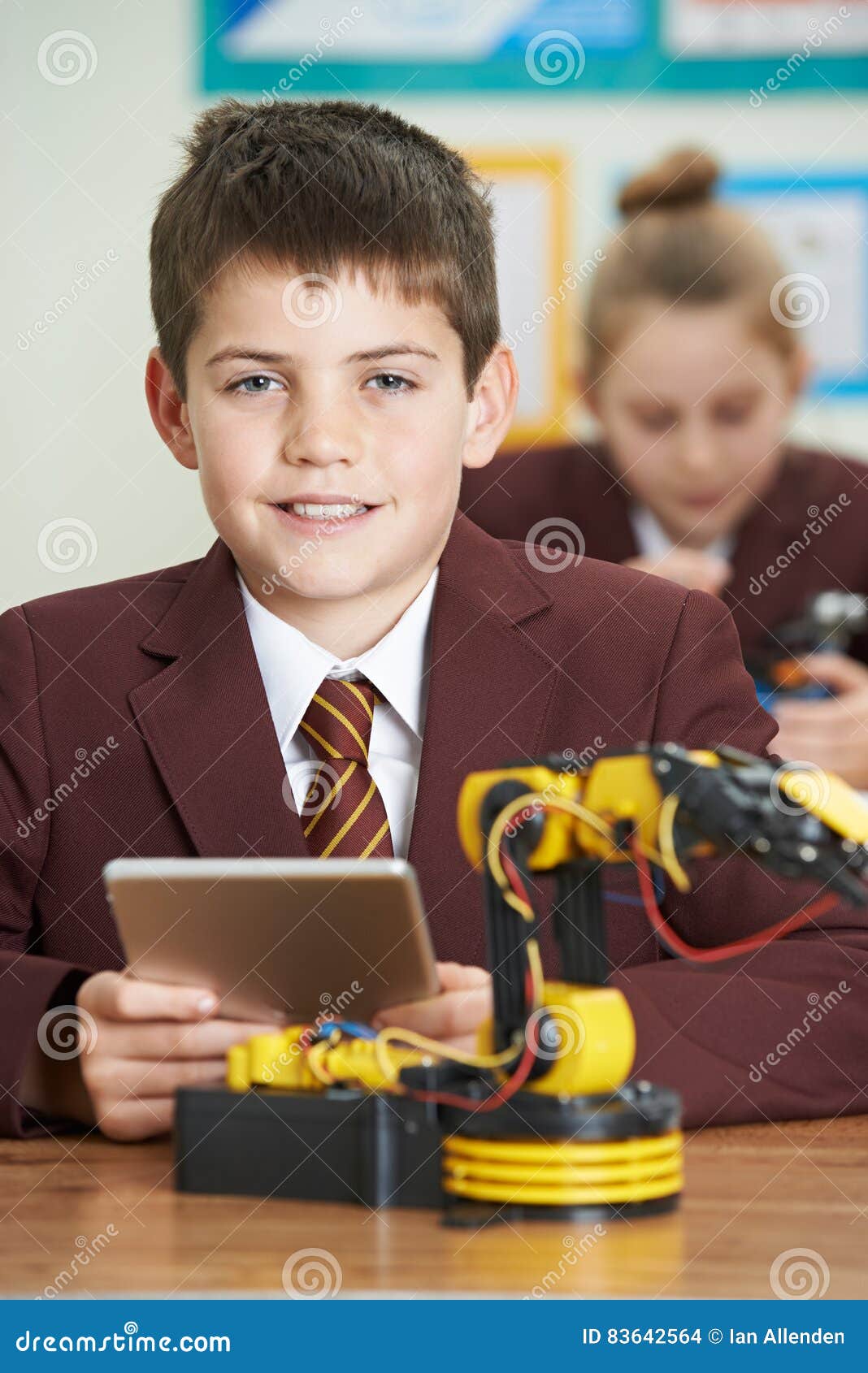 Pupils in Science Lesson Studying Robotics Stock Photo - Image of girl ...