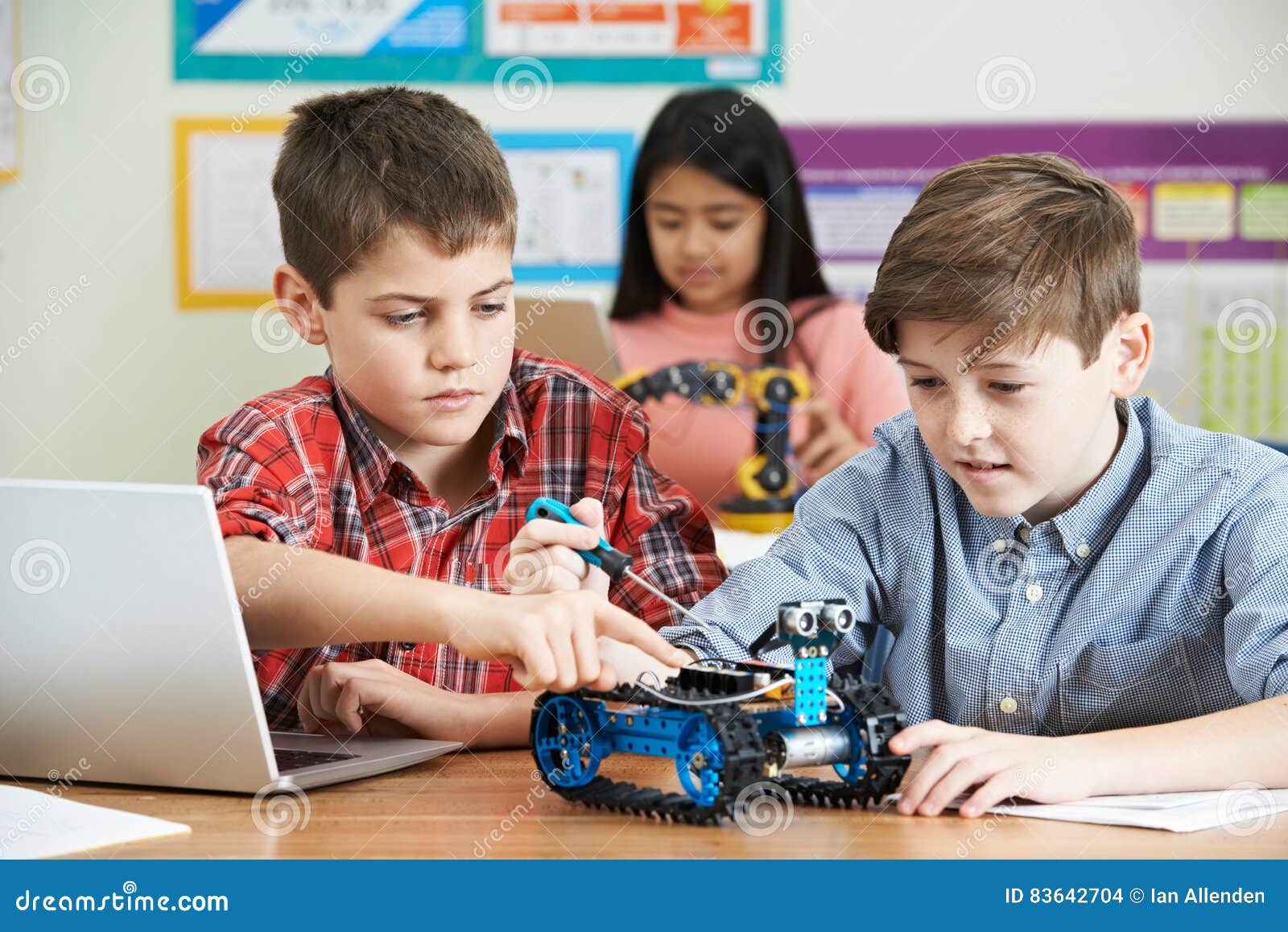 Pupils in Science Lesson Studying Robotics Stock Photo - Image of ...