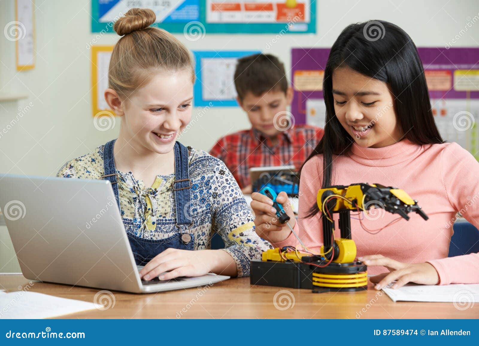 Pupils in Science Lesson Studying Robotics Stock Photo - Image of ...