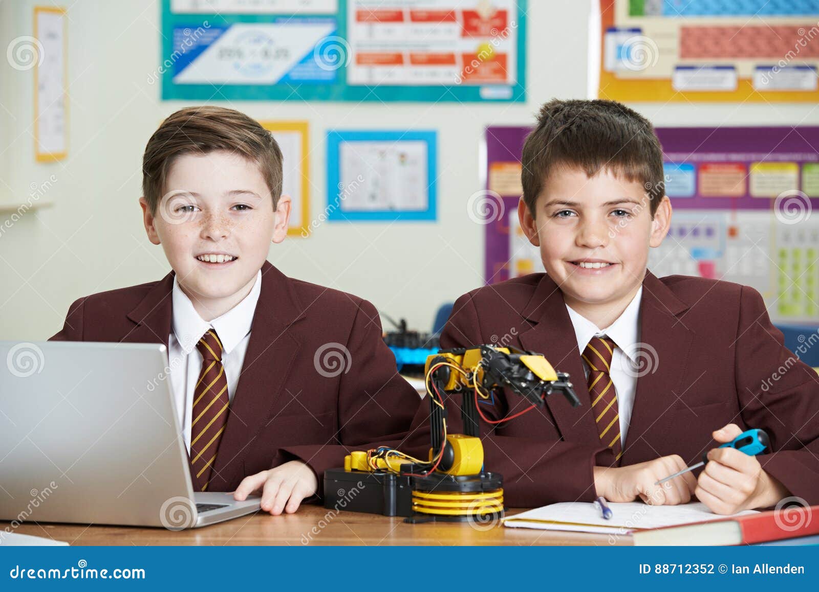 Pupils in Science Lesson Studying Robotics Stock Photo - Image of ...