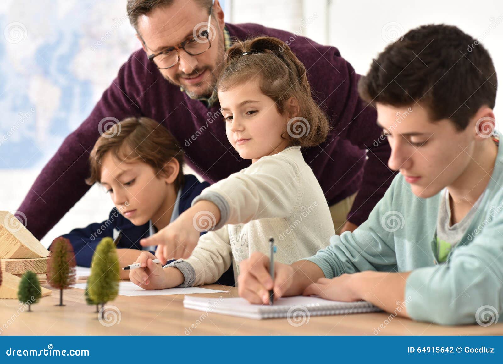 Pupils Taking Notes in Science Class Stock Photo - Image of notes ...