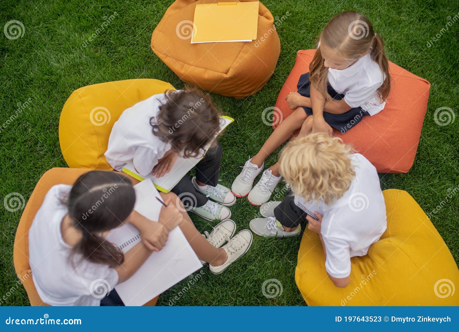 Pupils Working Together on a Project and Feeling Involved Stock Image ...