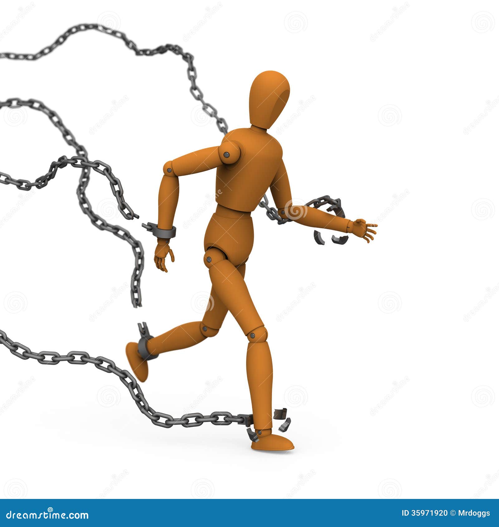 Puppet Broke Chains To Freedom Stock Illustration - Illustration of ... Puppet Broke Chains To Freedom Stock Illustration - Illustration of ...
