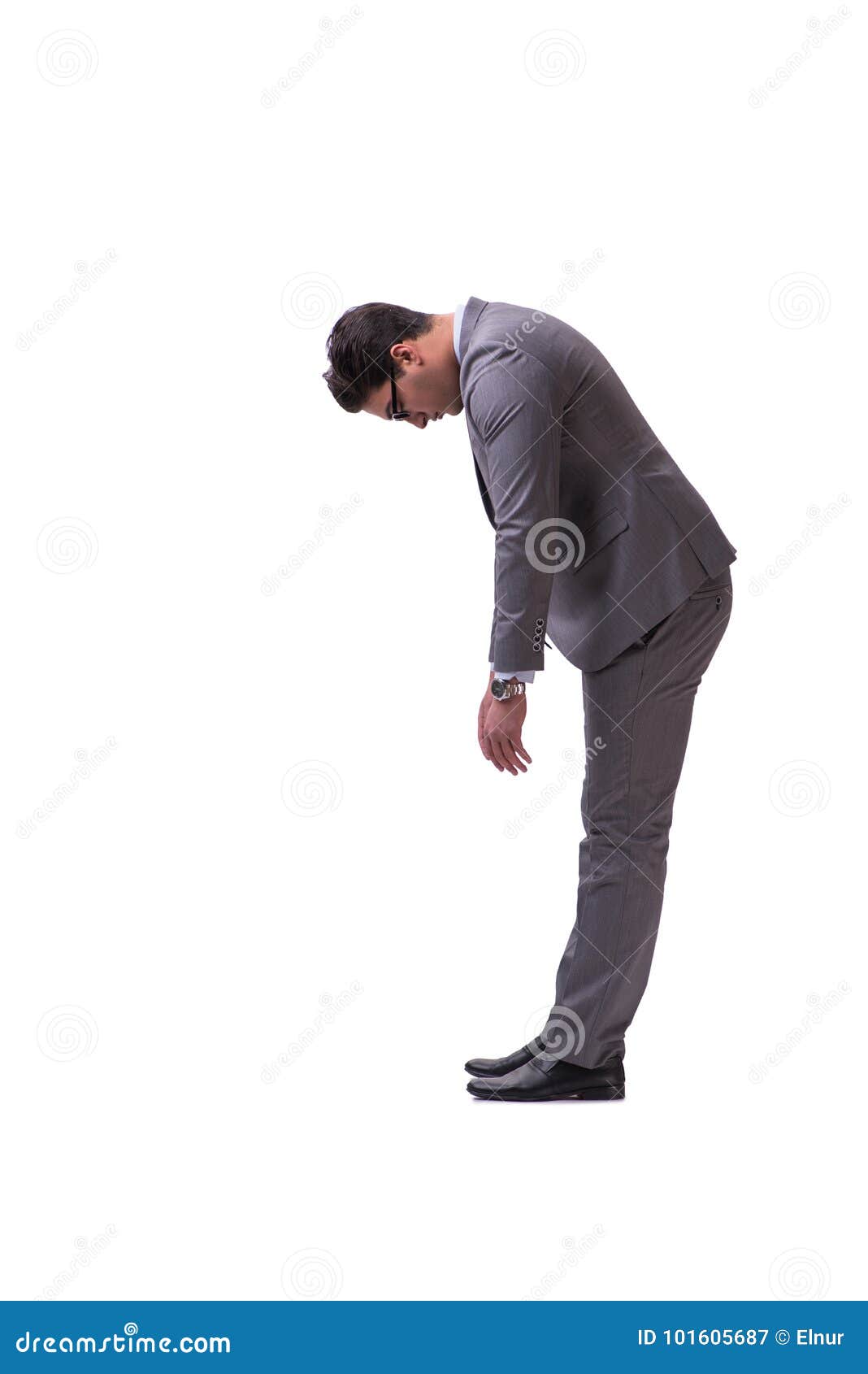 The Puppet Businessman Isolated on White Background Stock Image - Image ...