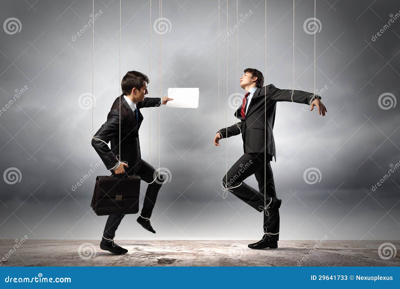 Puppet businesspeople stock image. Image of manipulate - 29641733