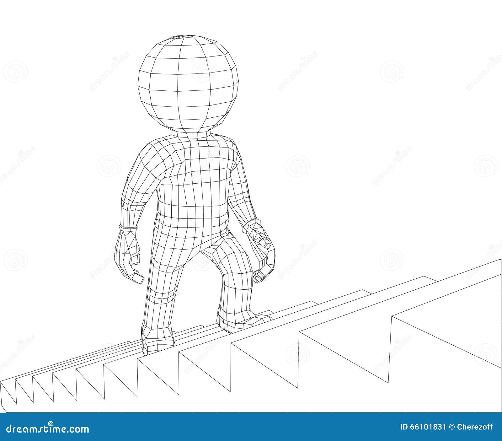 3d Man Walking Up Stairs Stock Illustrations – 133 3d Man Walking Up ...