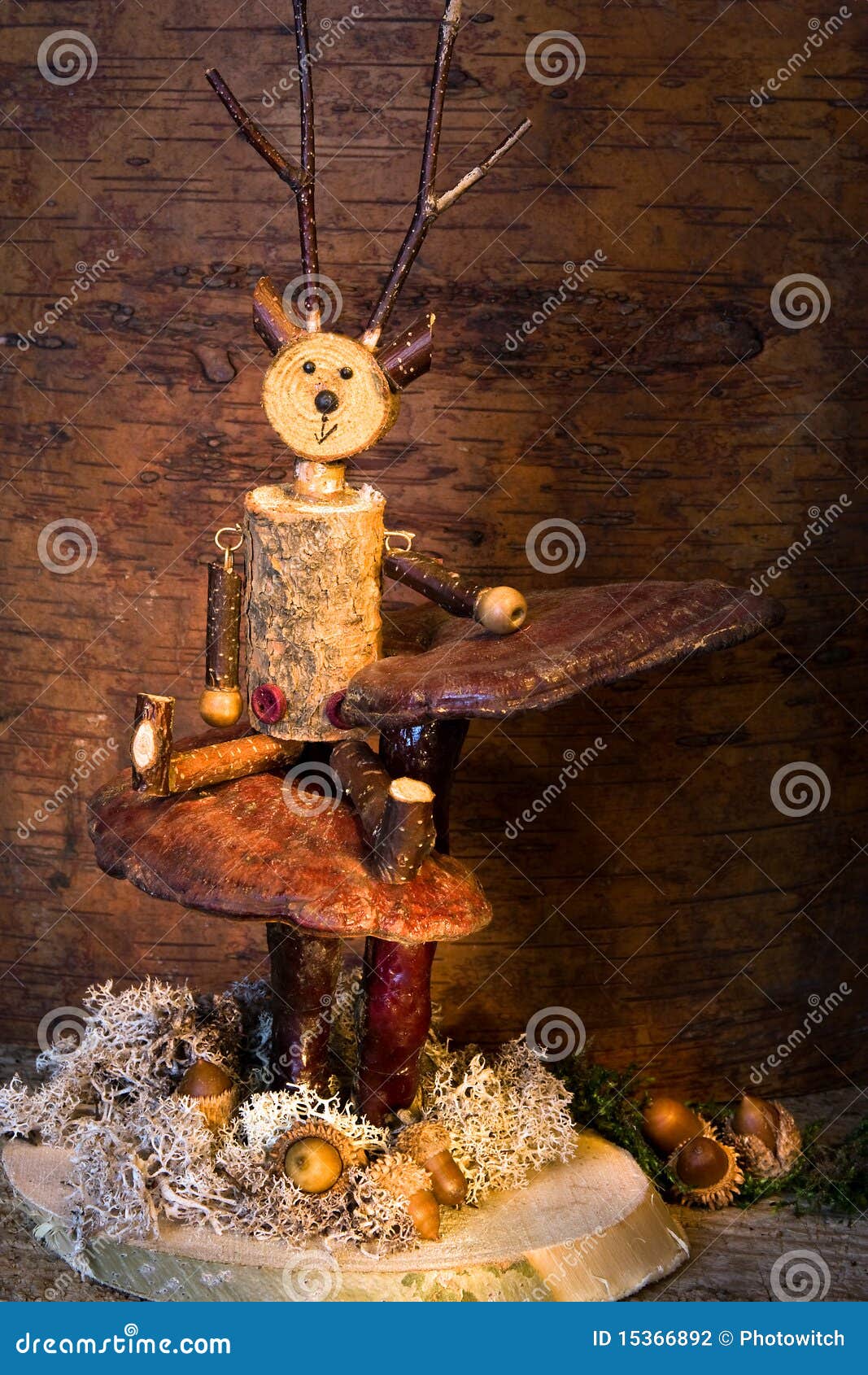Puppet on fungi stock photo. Image of holiday, craft - 15366892