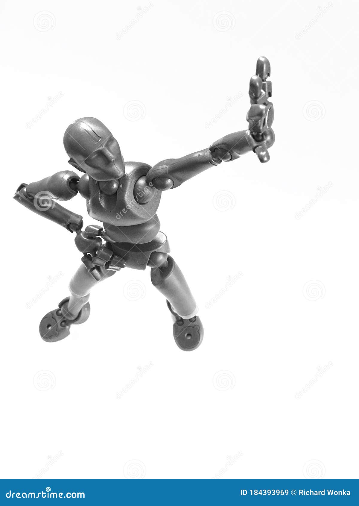 Puppet Raising a Hand and Looking at it Stock Image - Image of puppet ...