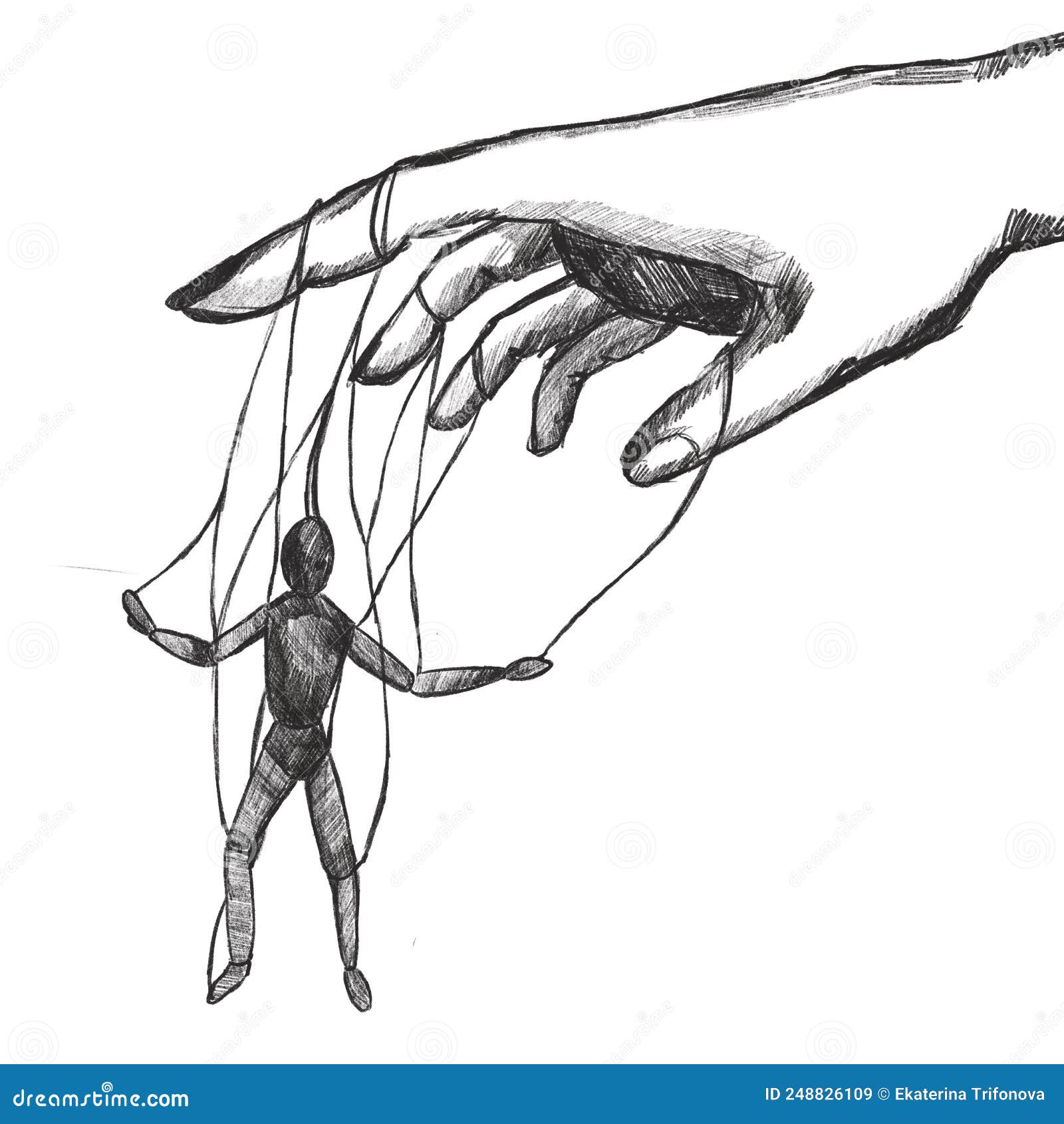 Puppet, Hand Controls Man, Hand-drawn Manipulation of the Invisible ...