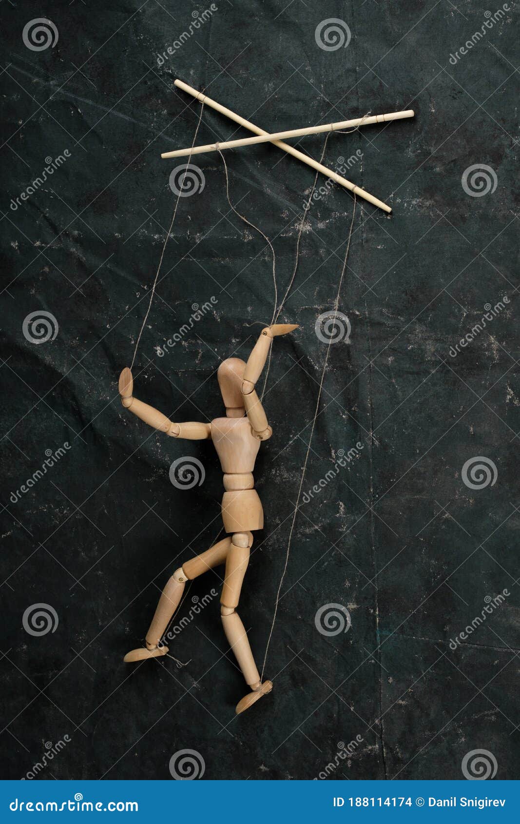 Puppet in the Hands of Puppeteer Walks on , Background. the Concept of ...