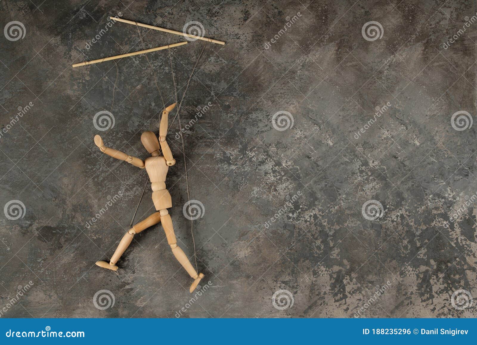 Puppet in the Hands of Puppeteer Walks on , Background. the Concept of ...