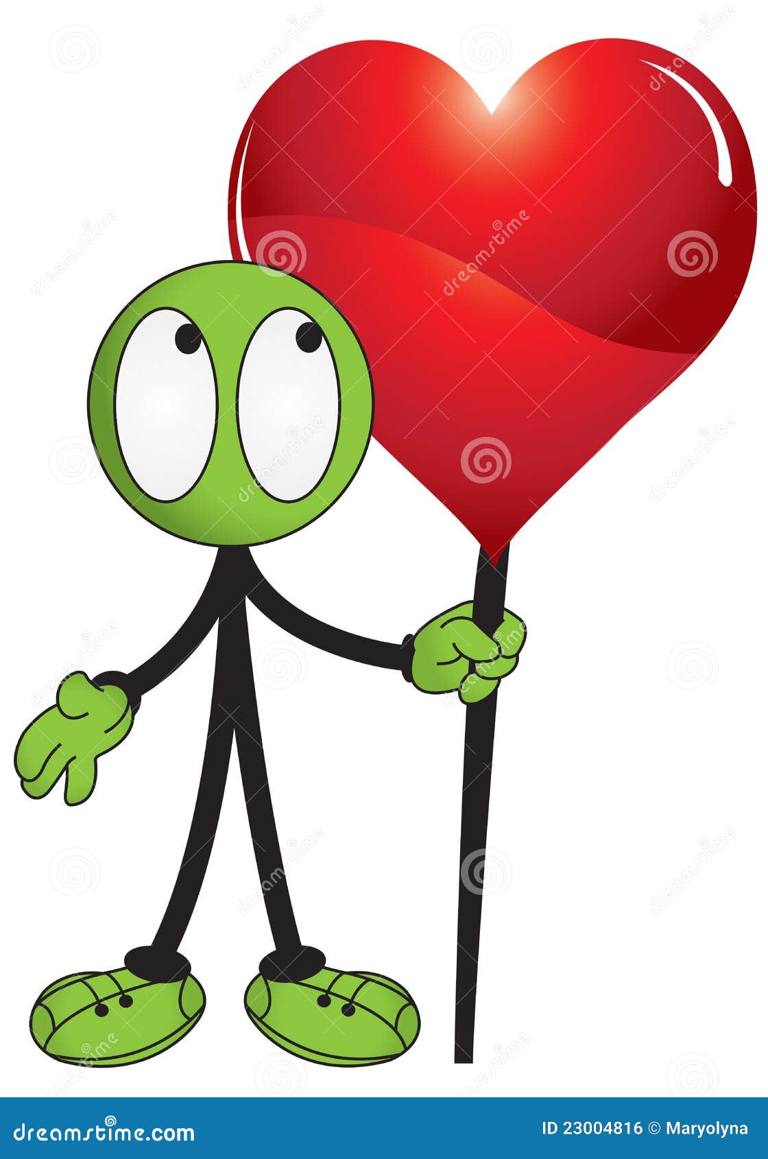 Puppet with heart stock illustration. Illustration of hearts - 23004816