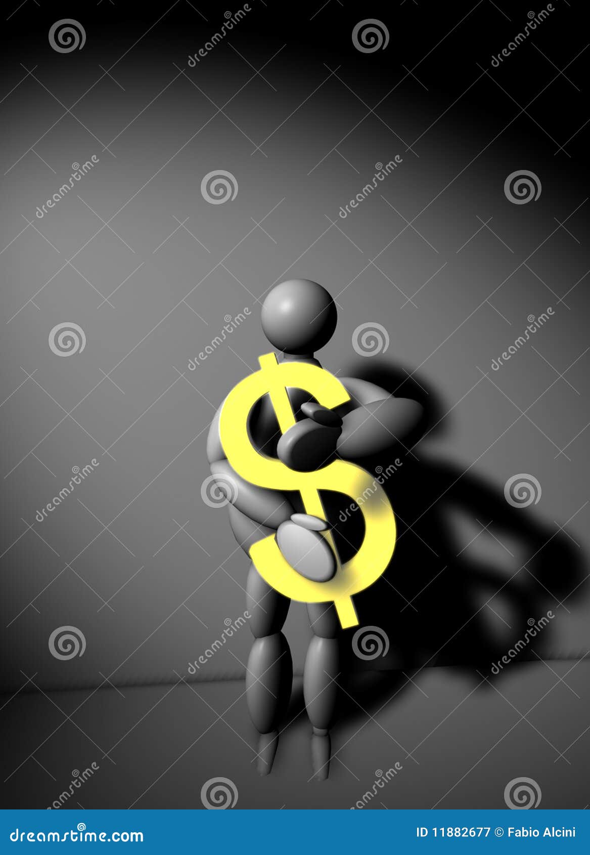 Puppet Holding Dollar Symbol Stock Illustration - Illustration of ...