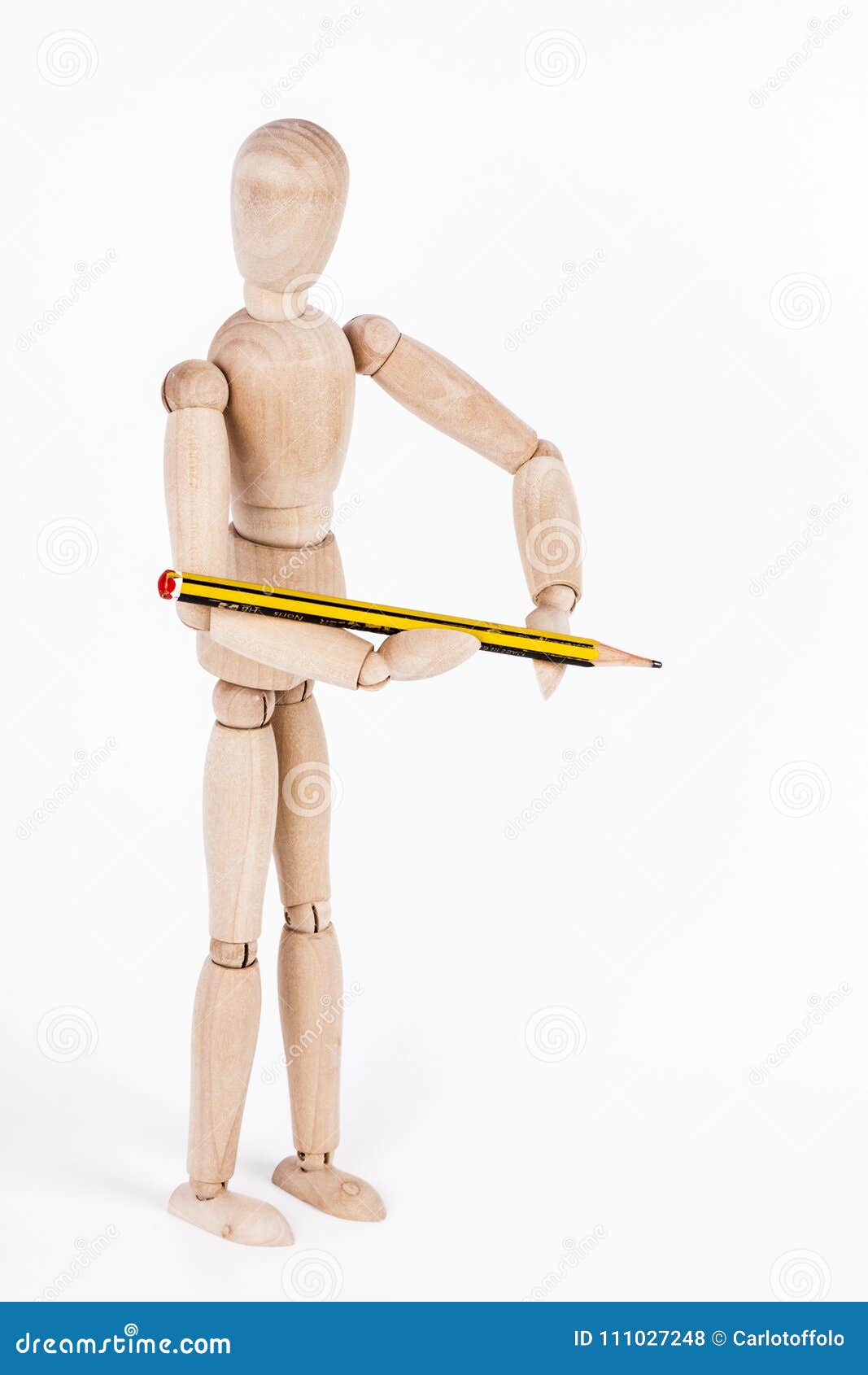 Puppet holding a pencil stock photo. Image of advisory - 111027248