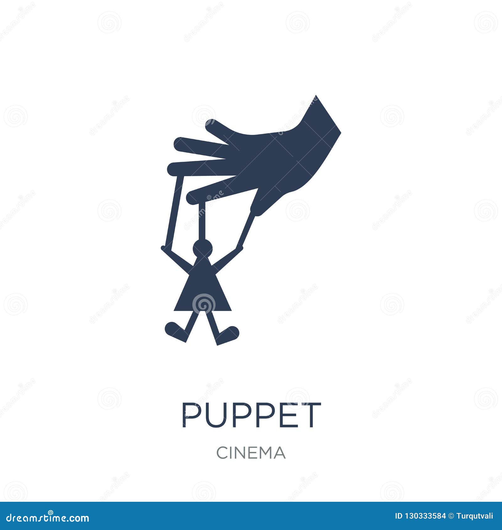 Puppet Icon. Trendy Flat Vector Puppet Icon on White Background Stock ...