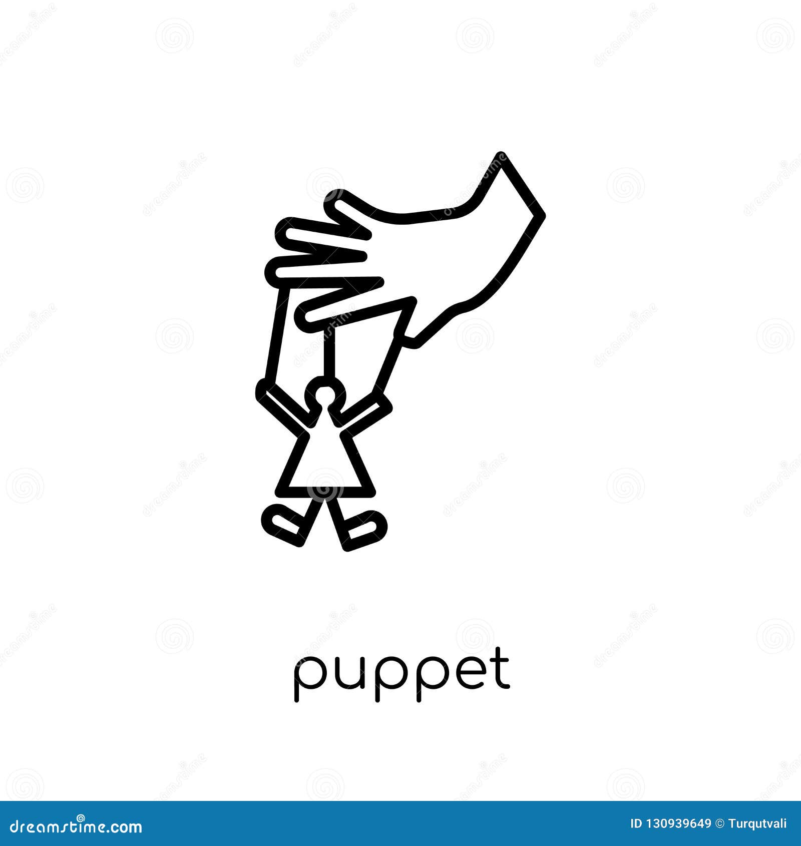 Linear Puppet Icon From Circus Outline Collection. Thin Line Puppet ...